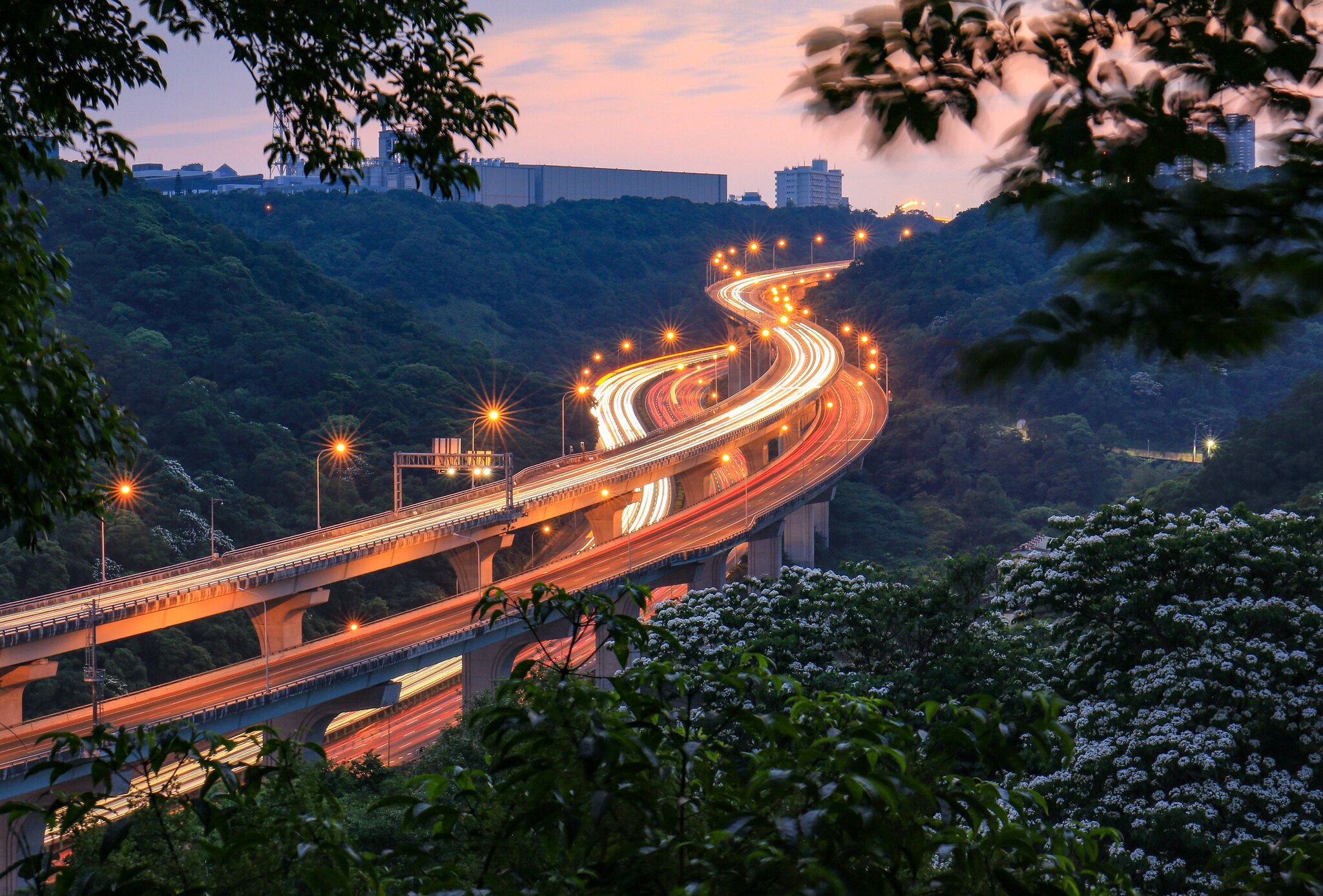 Download Road Time Lapse Man Made Highway HD Wallpaper
