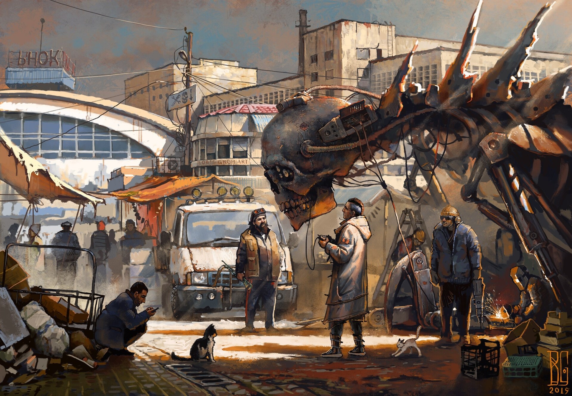 Steampunk Sentinel: Futuristic Sci-Fi Robot in HD by Boris Groh