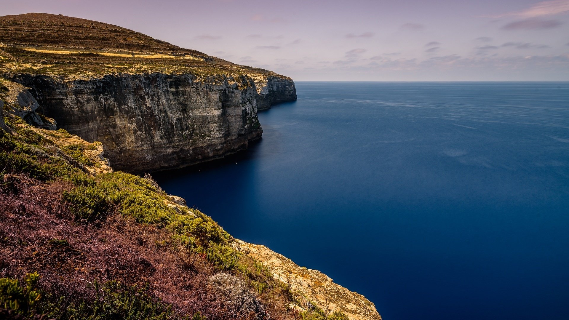Download Cliff Ocean Coast Nature Coastline HD Wallpaper | 1920x1080 ...