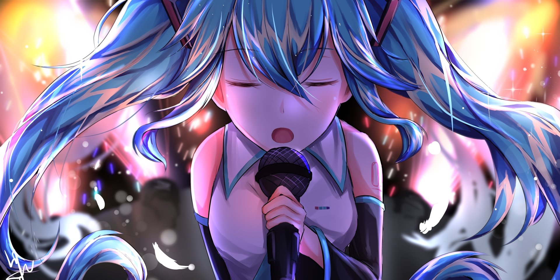 Hatsune Miku Live: Stunning 4K Ultra HD Anime Vocaloid Wallpaper by Hioru