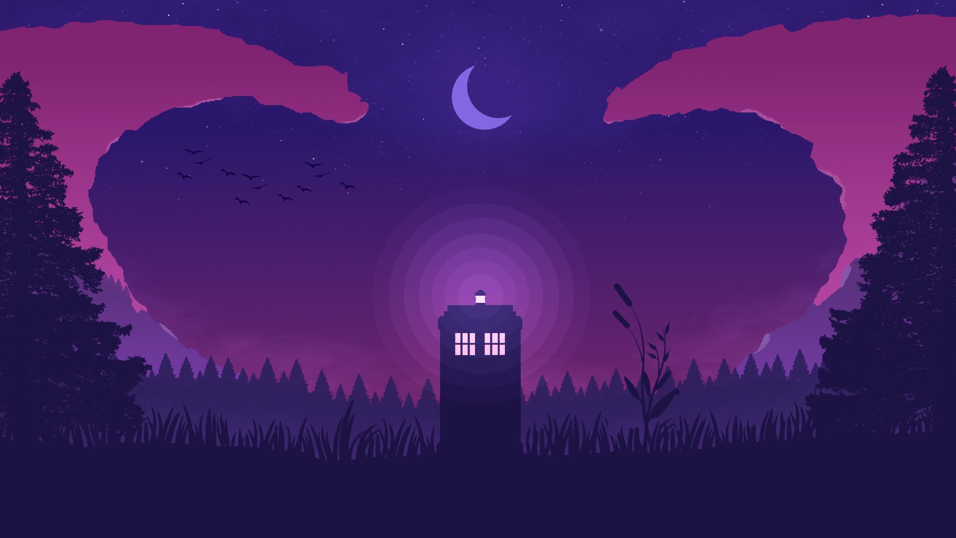 Doctor Who 4K Ultra HD: Timeless Night in the TARDIS Woods by u ...