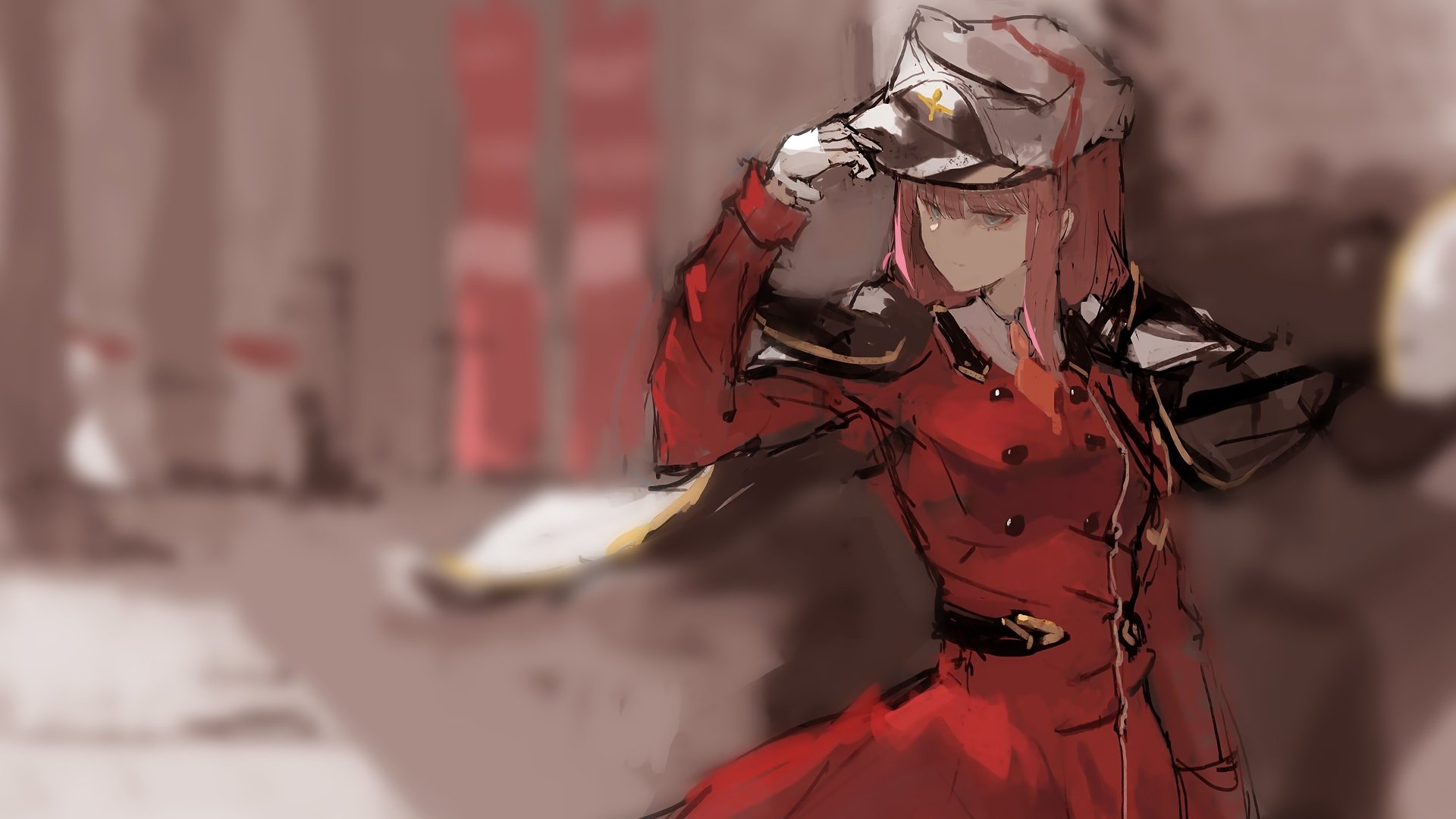 Zero Two — 4K Ultra HD Darling in the FranXX Wallpaper by 赤せん