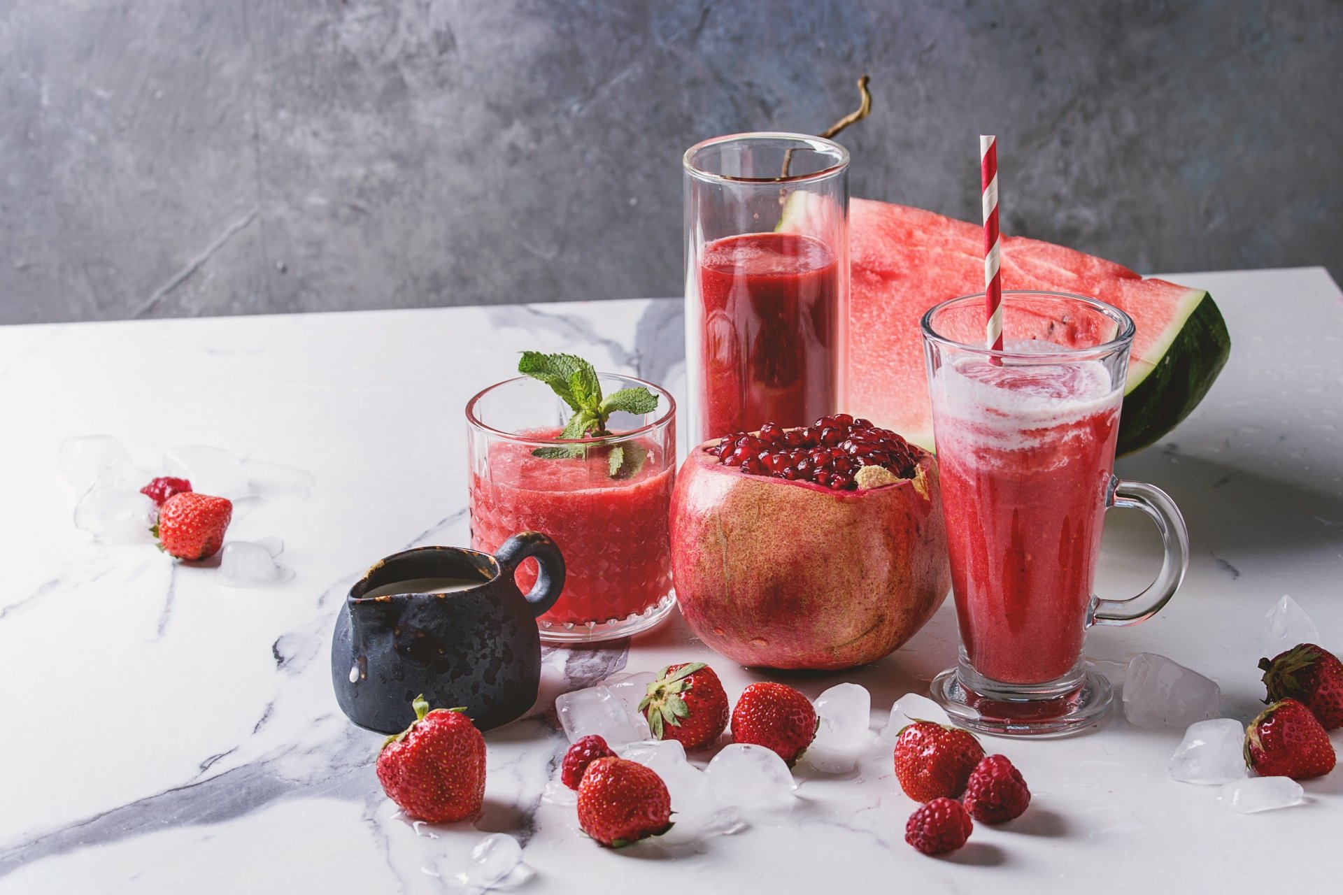 Download Still Life Drink Pomegranate Strawberry Fruit Berry Food ...