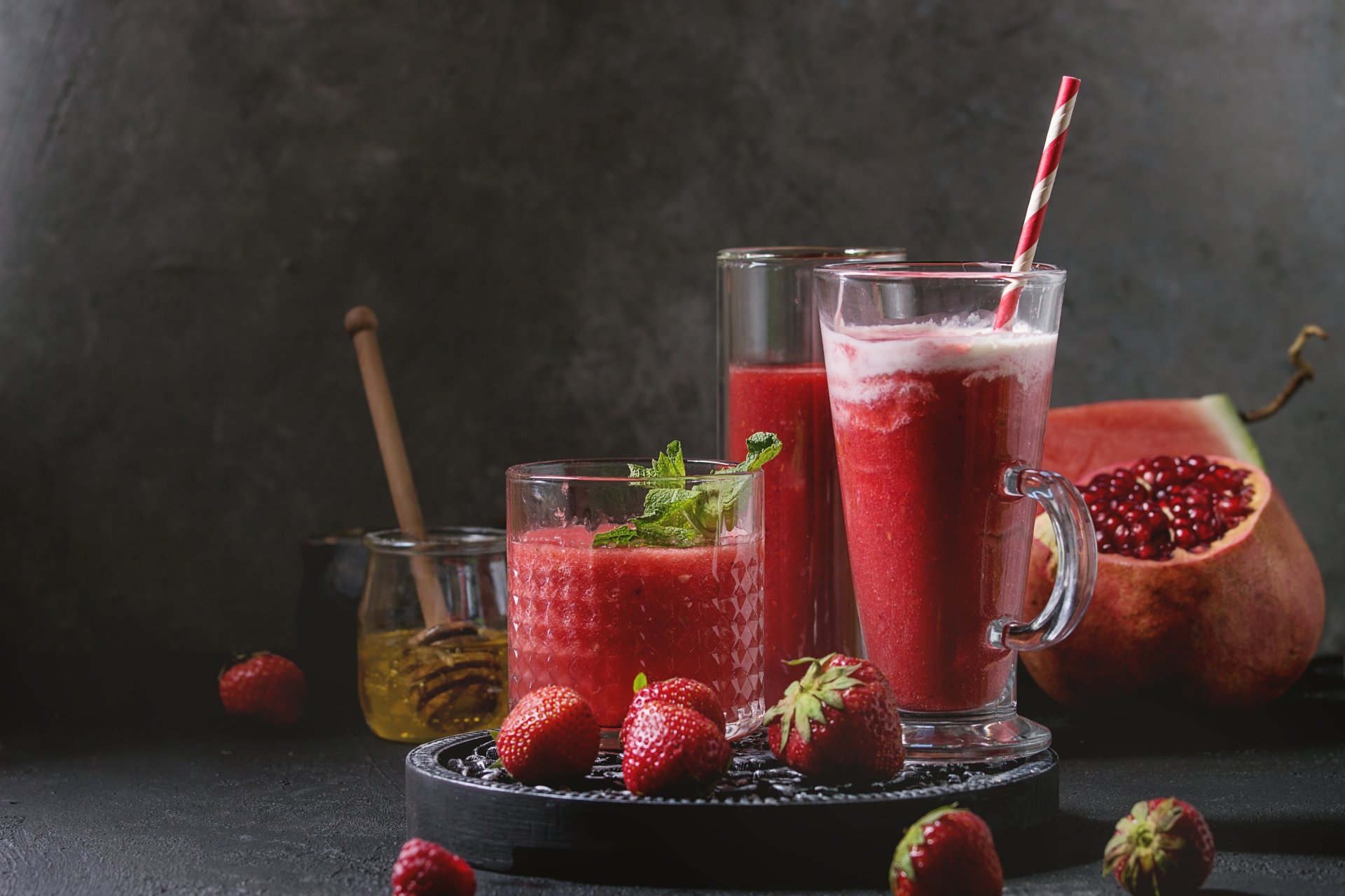 Download Still Life Glass Berry Fruit Strawberry Food Smoothie 4k Ultra ...