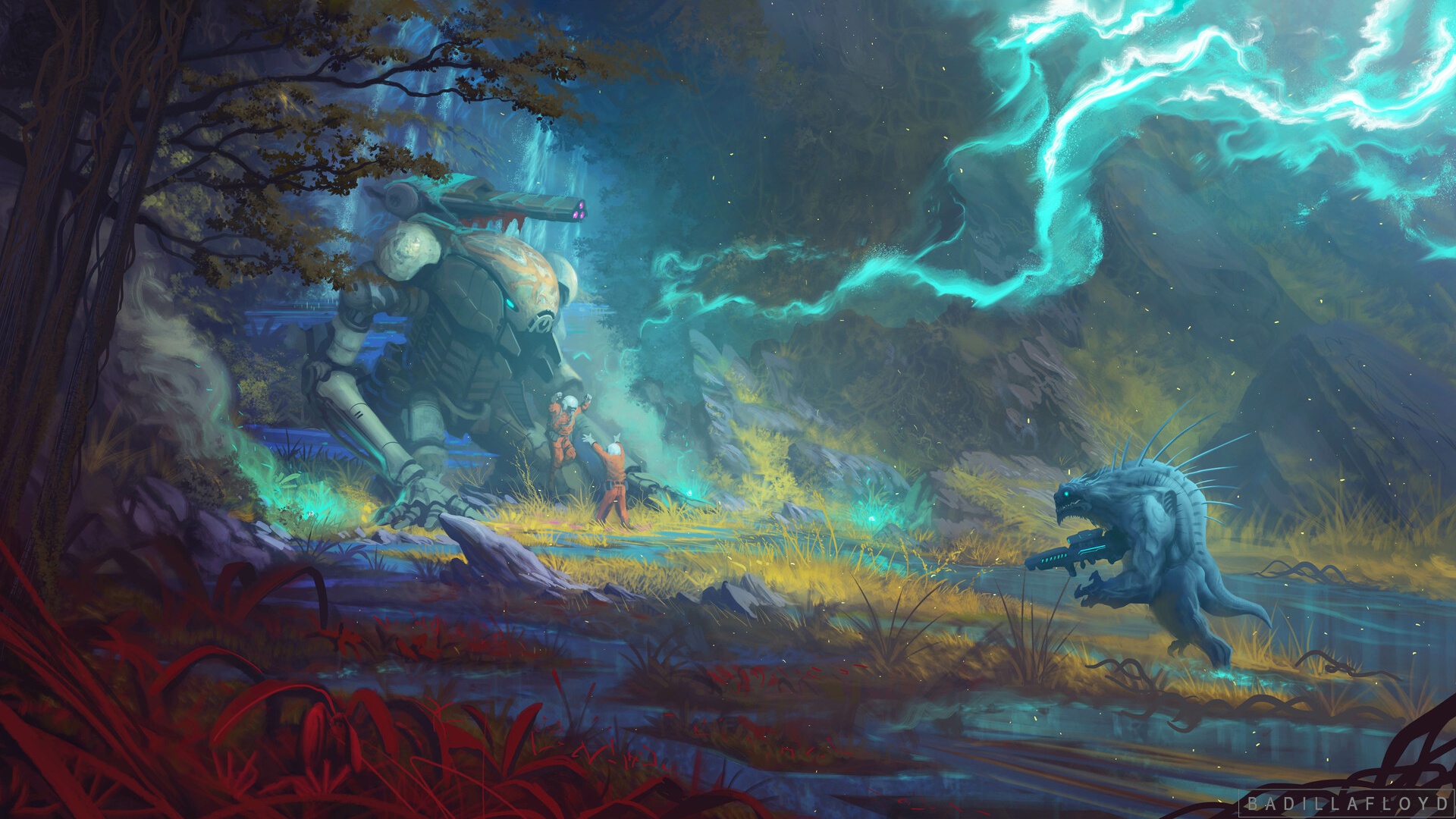 Download Exploration Alien Weapon Sci Fi Robot HD Wallpaper by ...