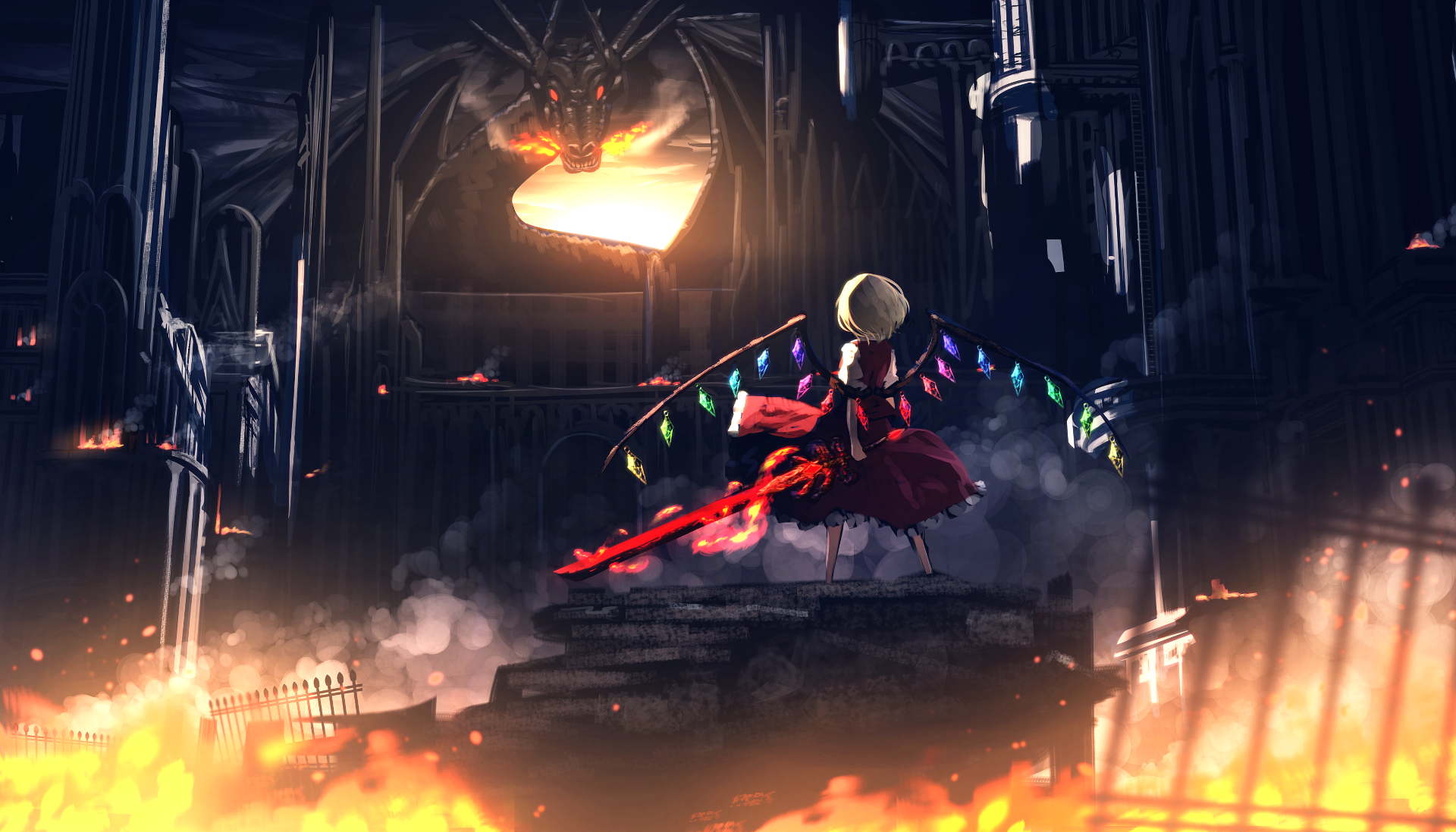 Download Flandre Scarlet Anime Touhou HD Wallpaper by ryosios