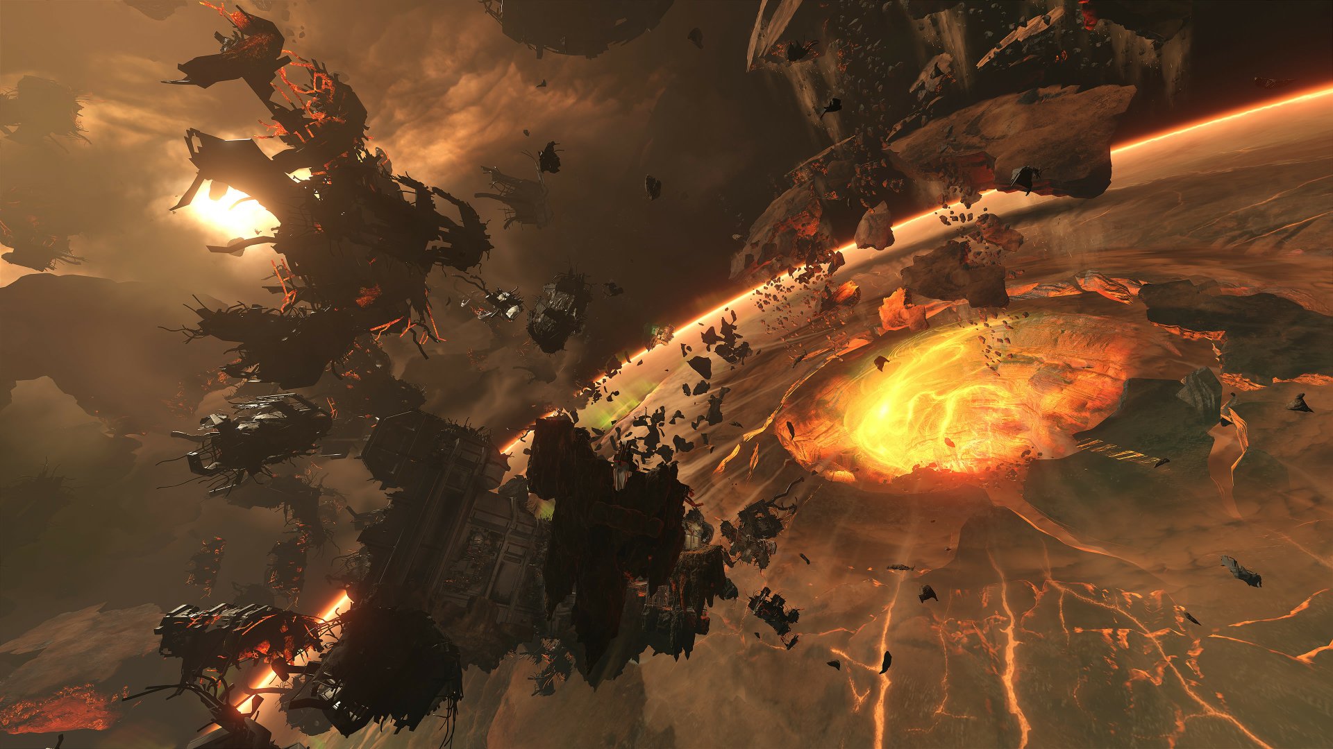 DOOM Eternal 4K Ultra HD Wallpaper – Epic Cosmic Battle Scene