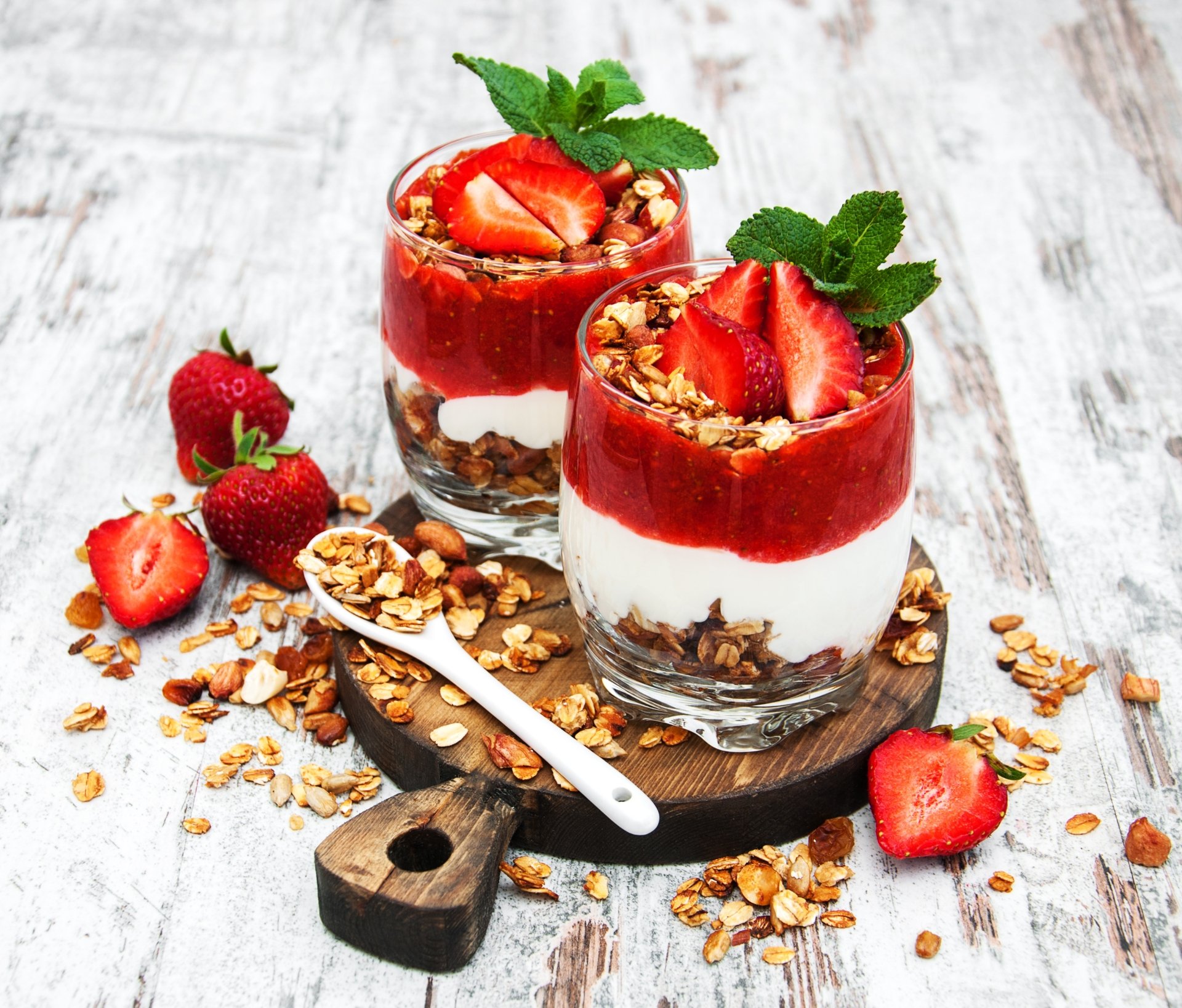 Download Still Life Fruit Yogurt Muesli Strawberry Berry Food Dessert ...