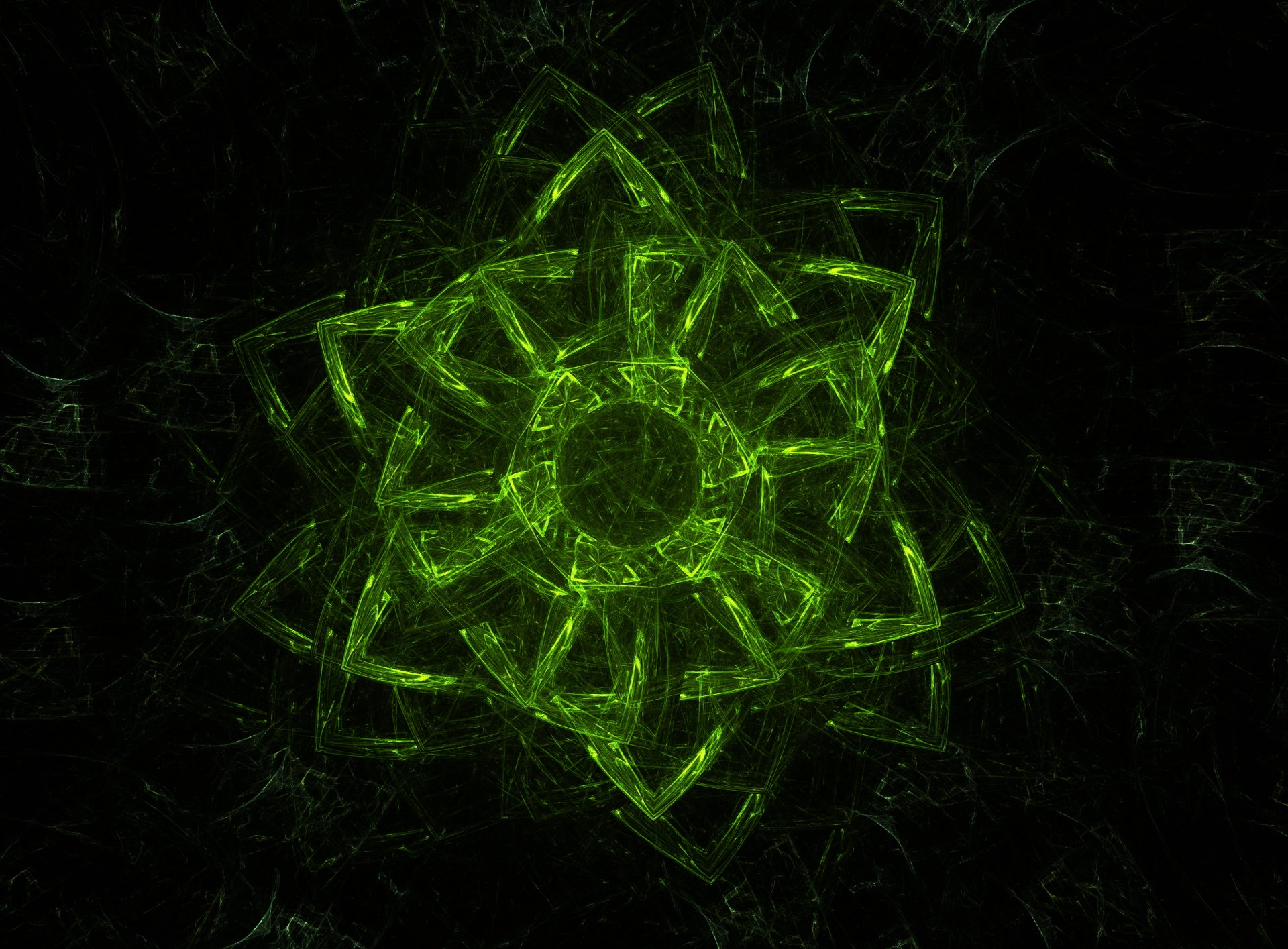 Download Green Abstract Fractal Abstract Green HD Wallpaper by ...