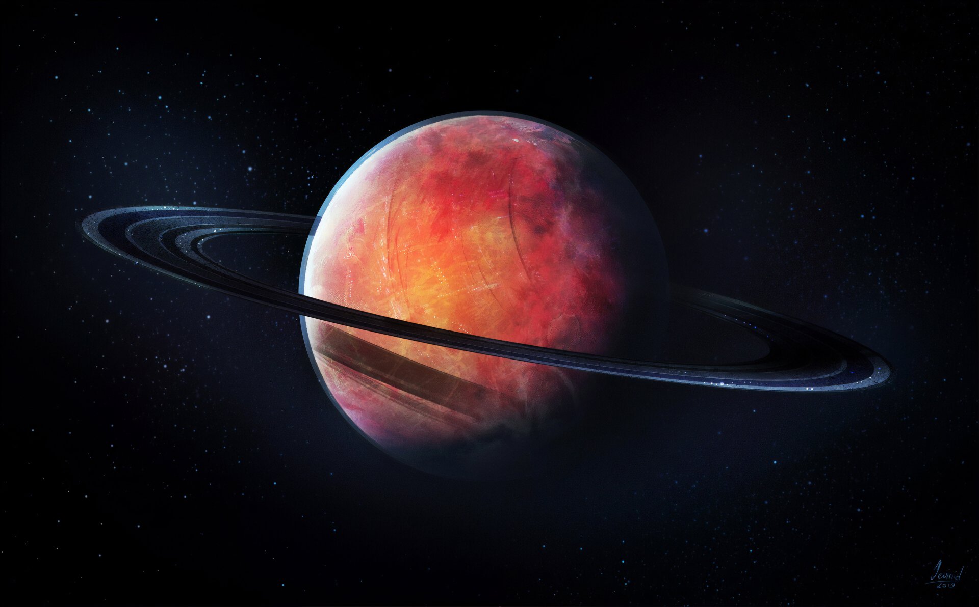 Download Planetary Ring Space Sci Fi Planet 4k Ultra HD Wallpaper by ...