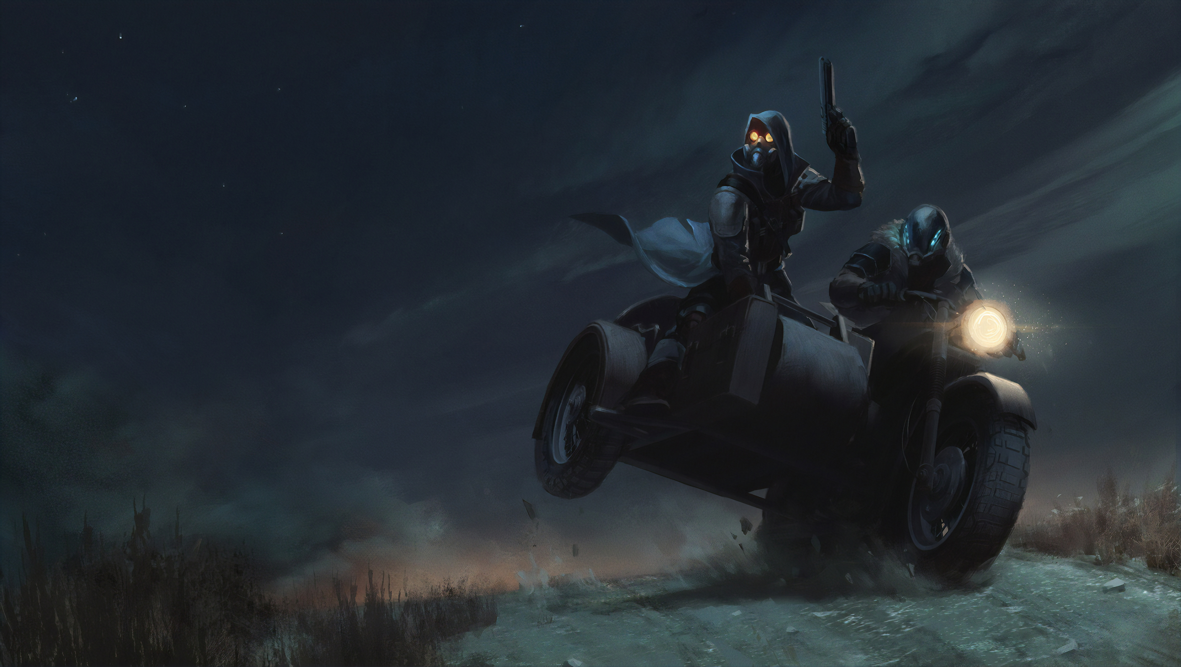 4K Ultra HD Sci-Fi Warrior Motorcycle Ride Into the Night by Manami Kawatsu