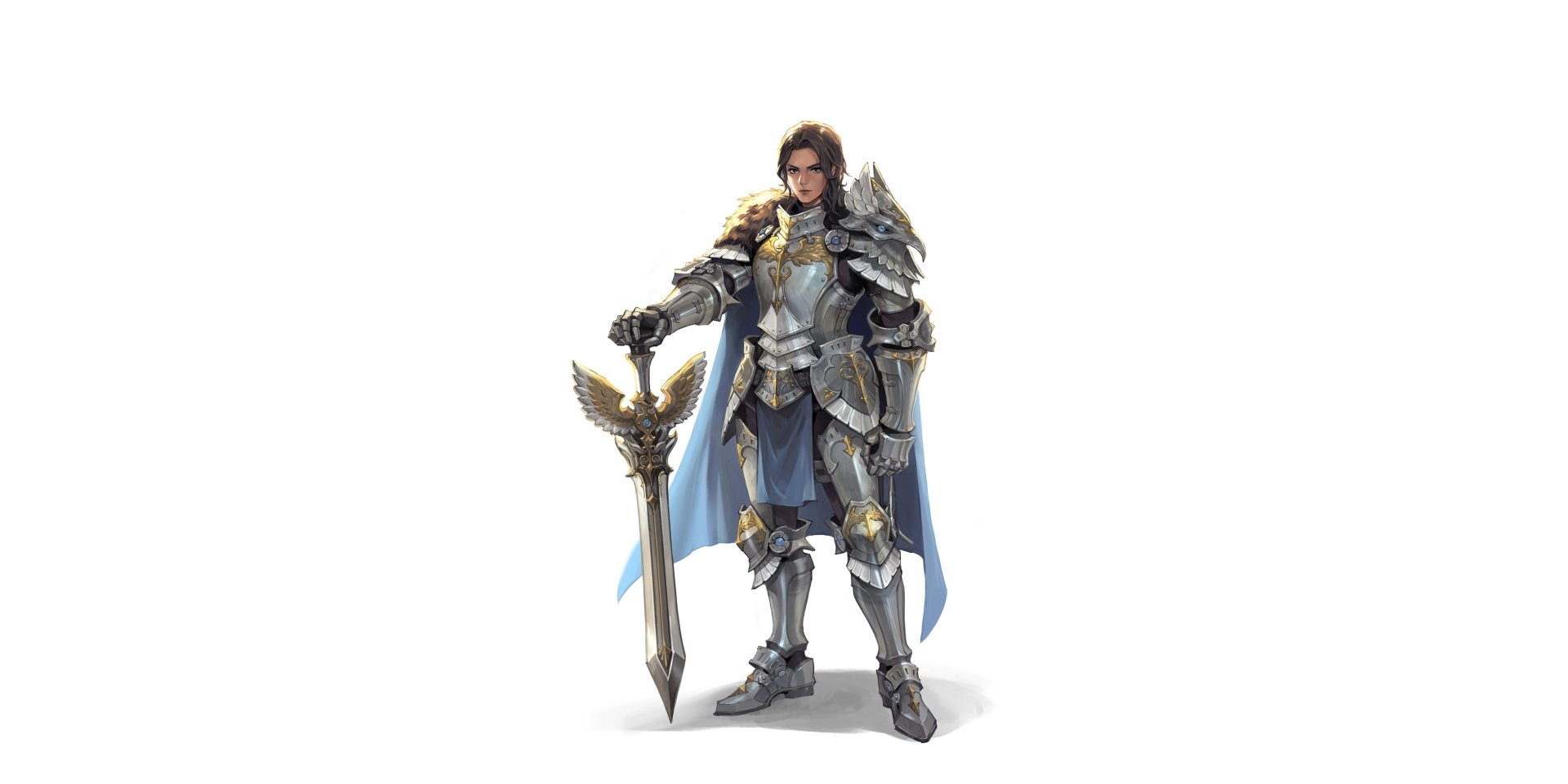 Download Woman Warrior Armor Sword Fantasy Knight 4k Ultra HD Wallpaper ...