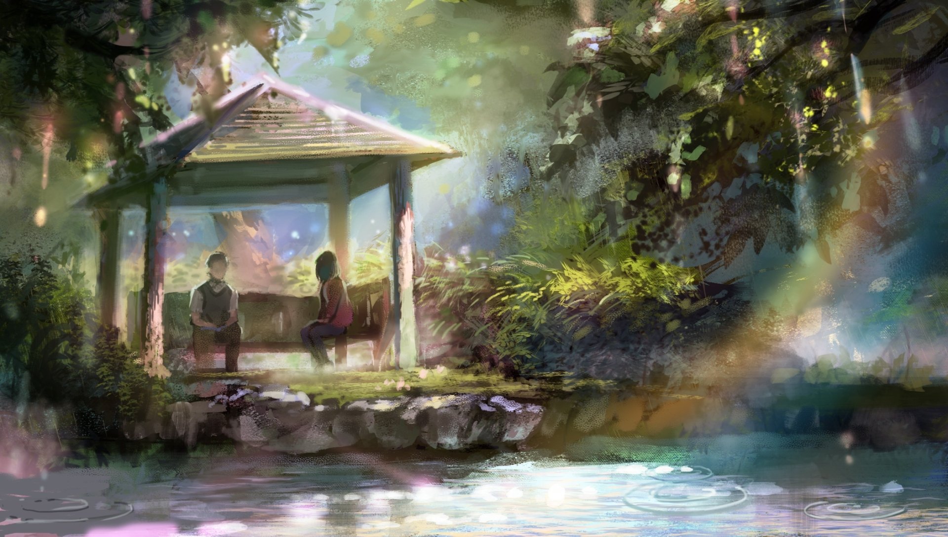 Download Anime The Garden Of Words HD Wallpaper by ムシウニ | 2100x1191 ...
