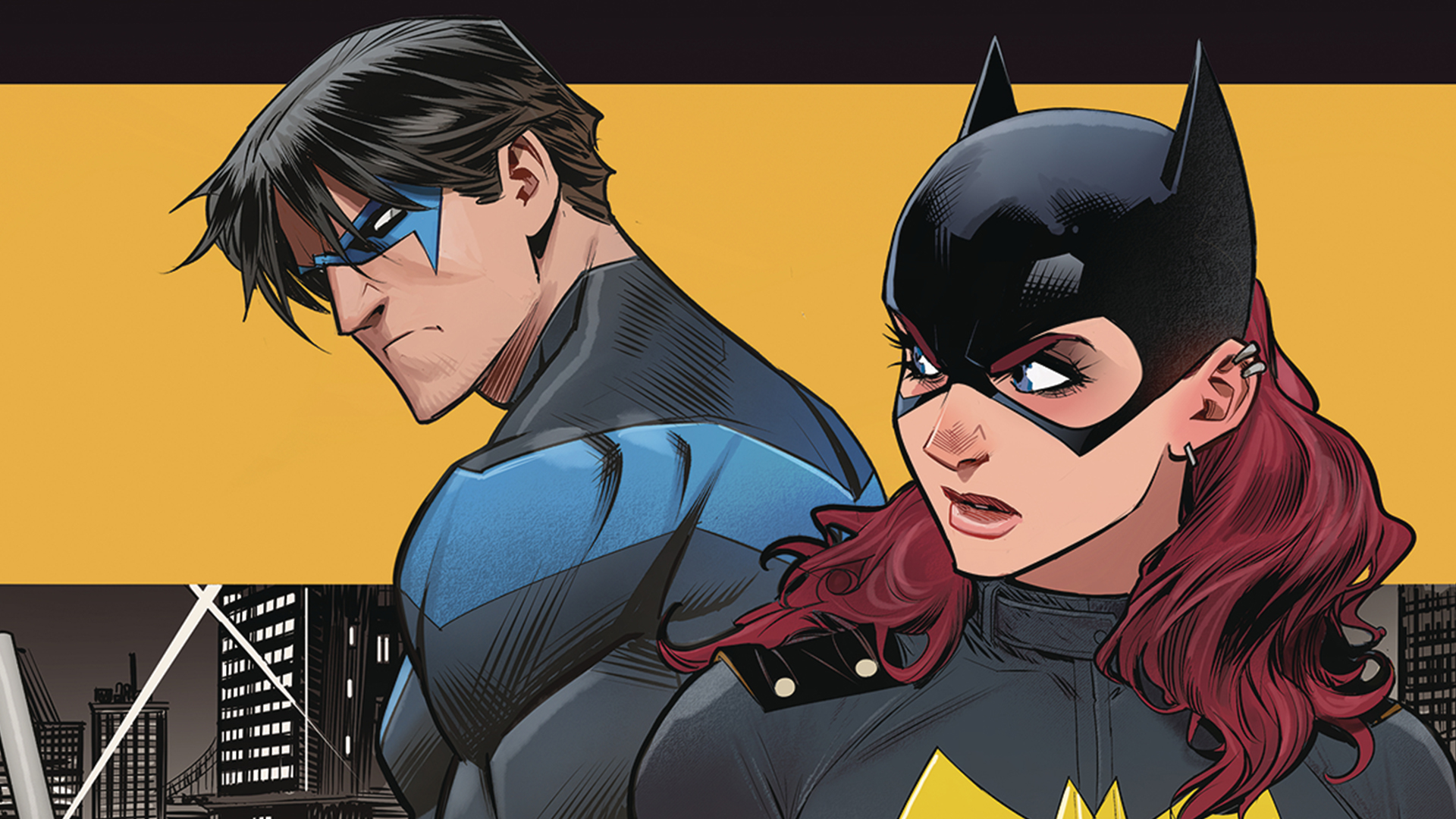 Nightwing & Batgirl: Iconic DC Comics Heroes HD Wallpaper