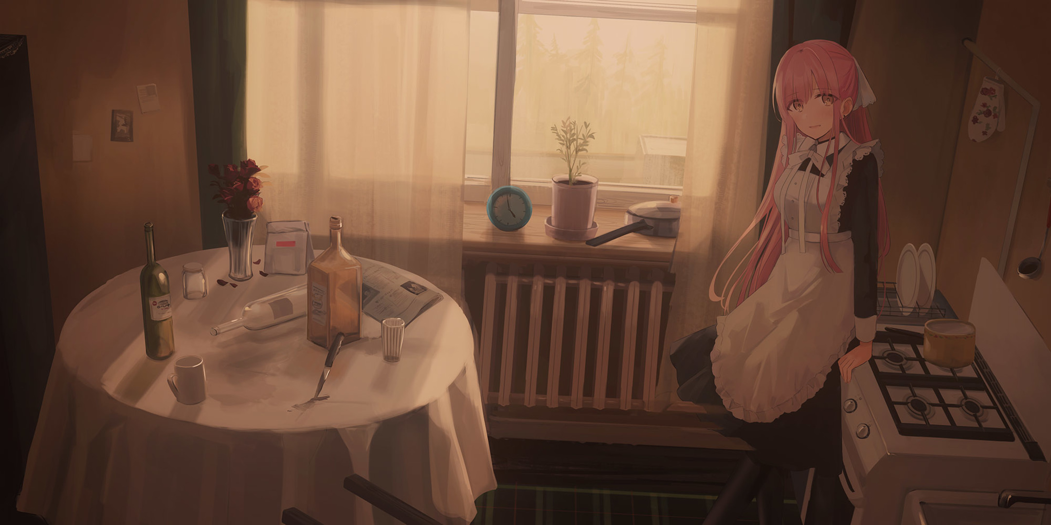 Anime Kitchen HD Wallpaper by ちふり