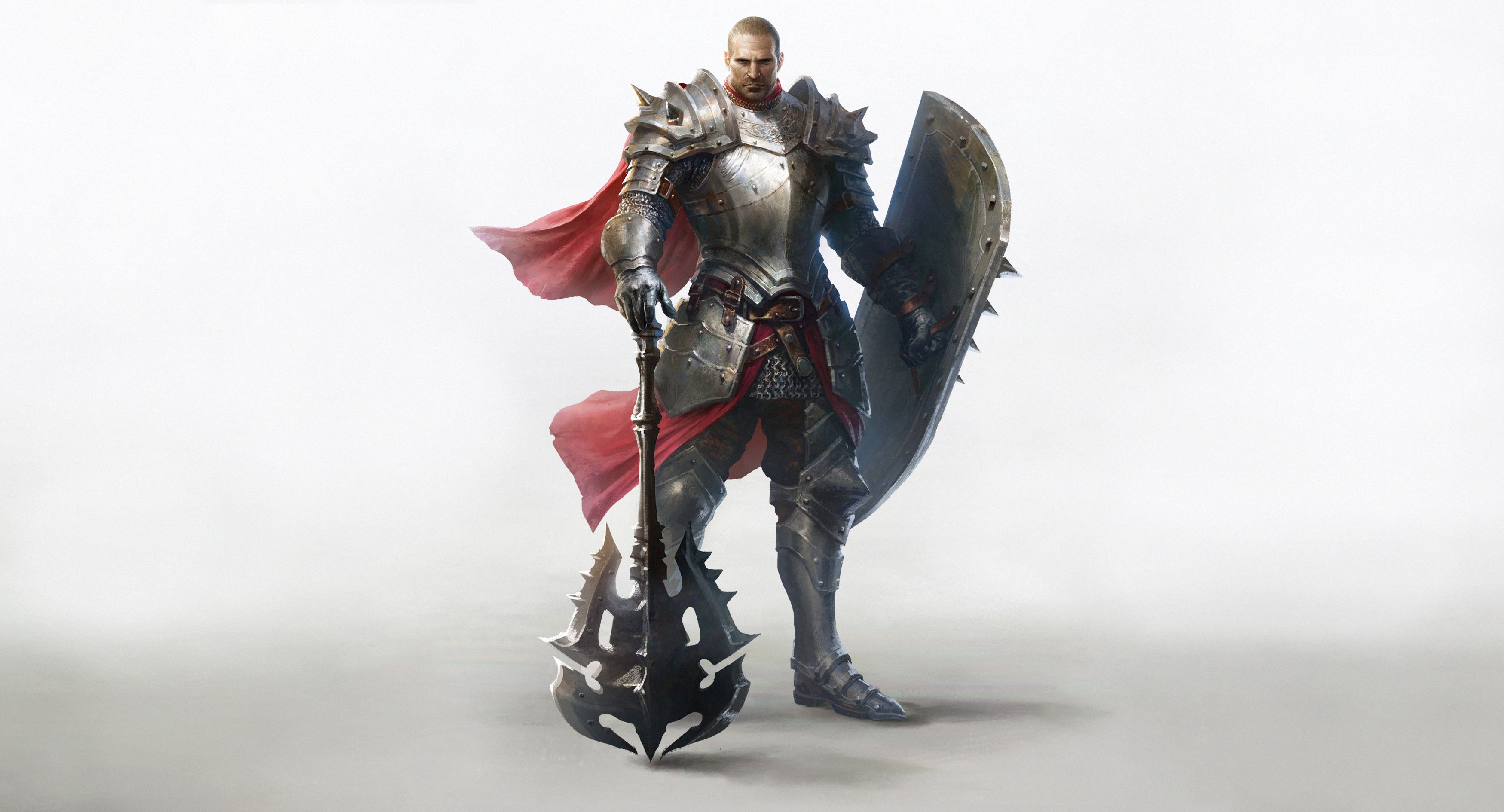 Download Weapon Knight Armor Shield Warrior Video Game Lineage HD Wallpaper