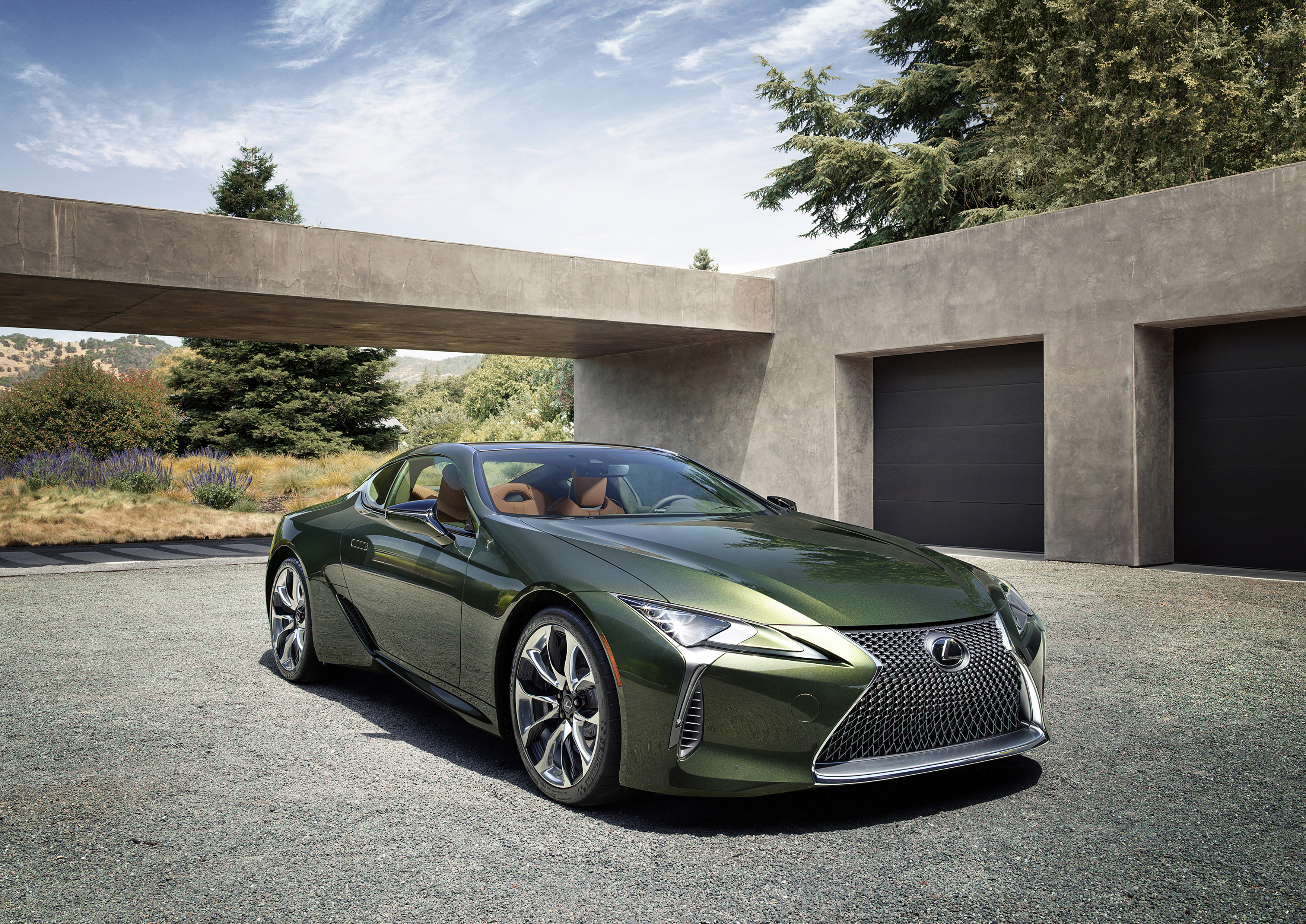 Download Green Car Lexus Car Vehicle Lexus LC 500 HD Wallpaper