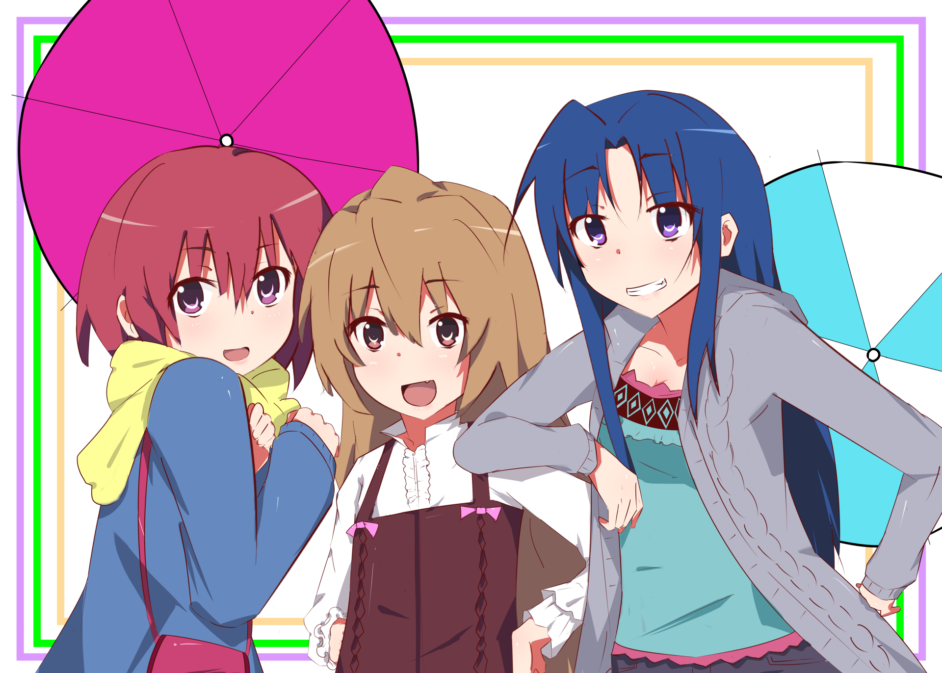 Download Taiga Aisaka Minori Kushieda Ami Kawashima Anime Toradora! 4k ...