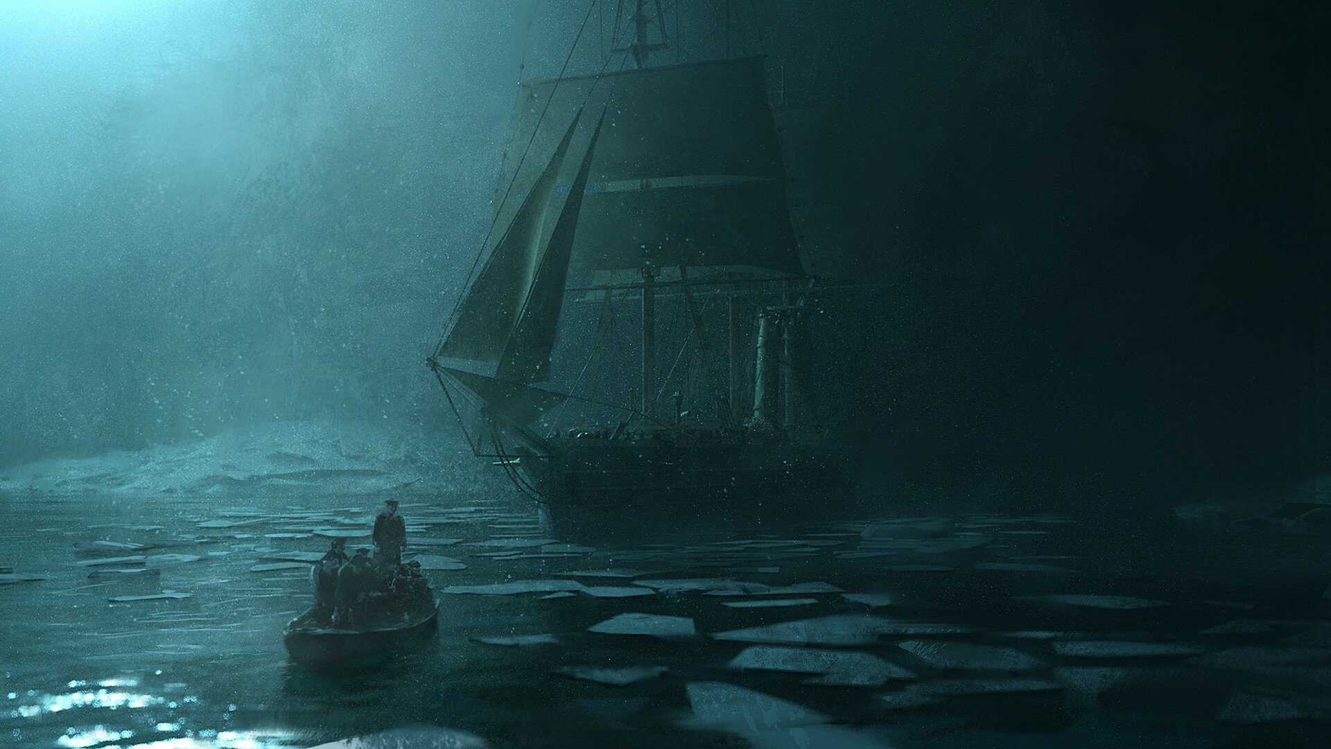 Download Ice Fantasy Ship HD Wallpaper by Max Steksov