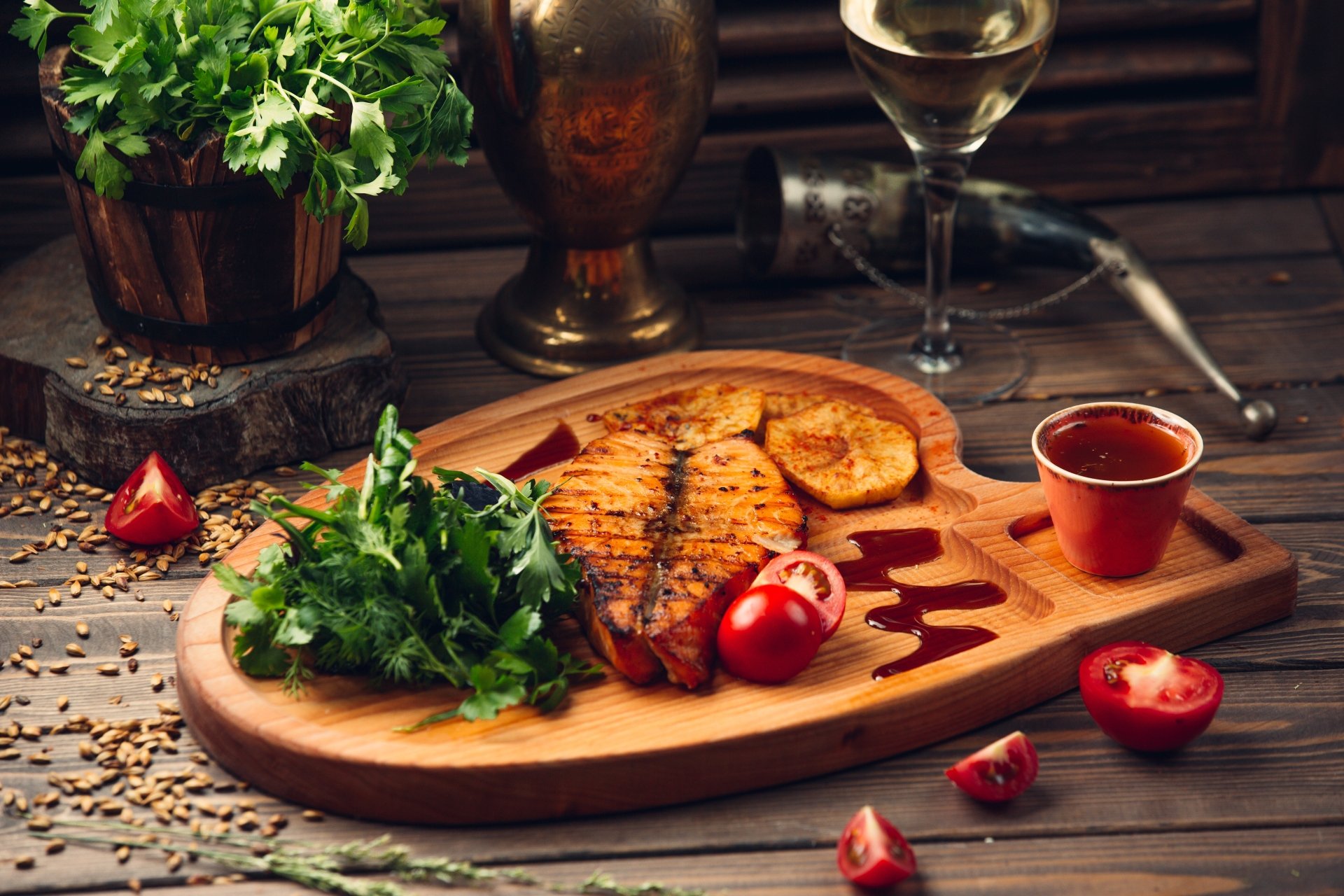 Download Seafood Tomato Still Life Food Fish 4k Ultra HD Wallpaper ...