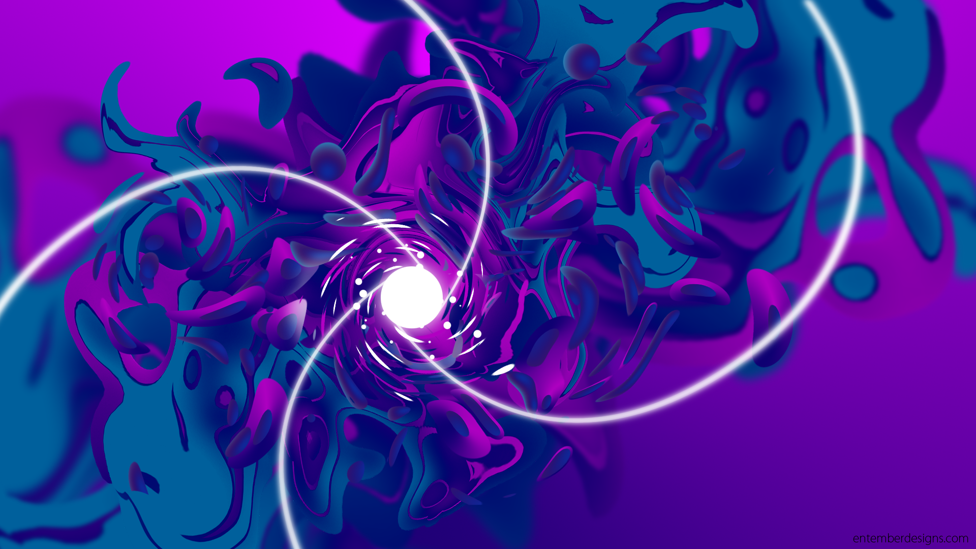Purple Vortex - Abstract Shapes HD Wallpaper by EntemberDesigns