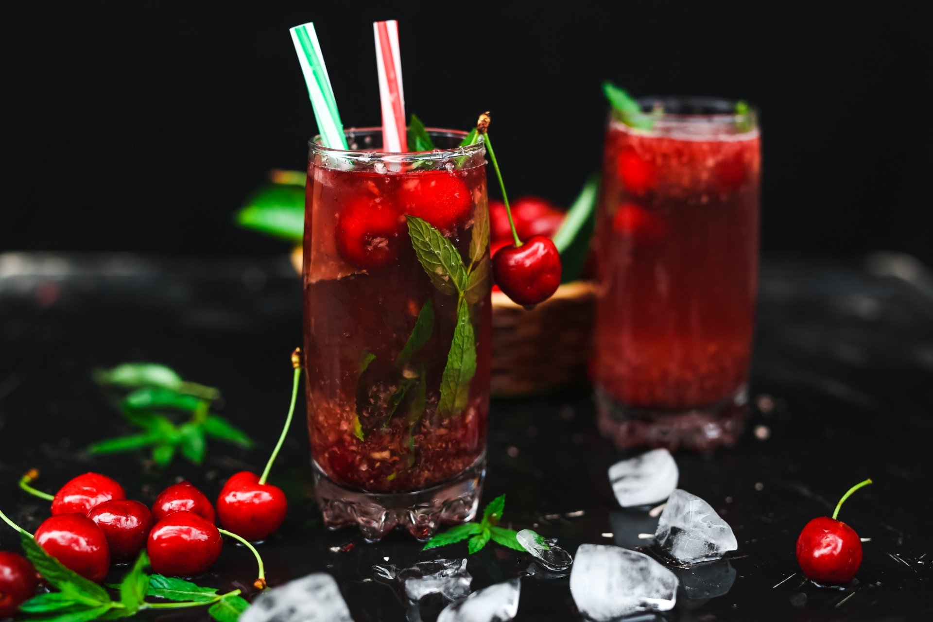 Download Cherry Fruit Cocktail Food Drink 4k Ultra HD Wallpaper ...