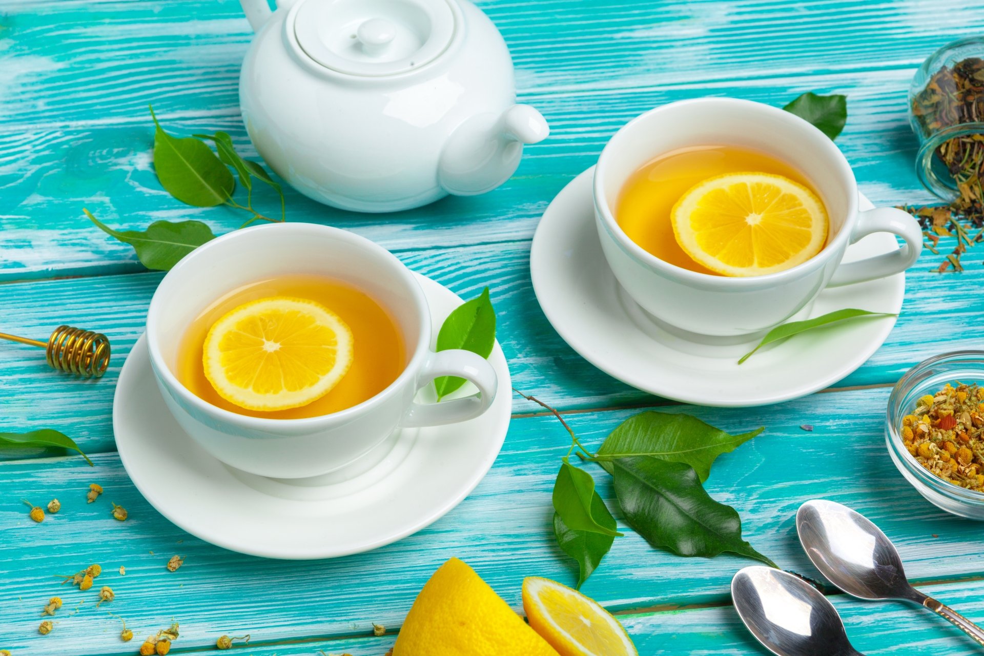 Download Still Life Drink Lemon Cup Food Tea 4k Ultra HD Wallpaper