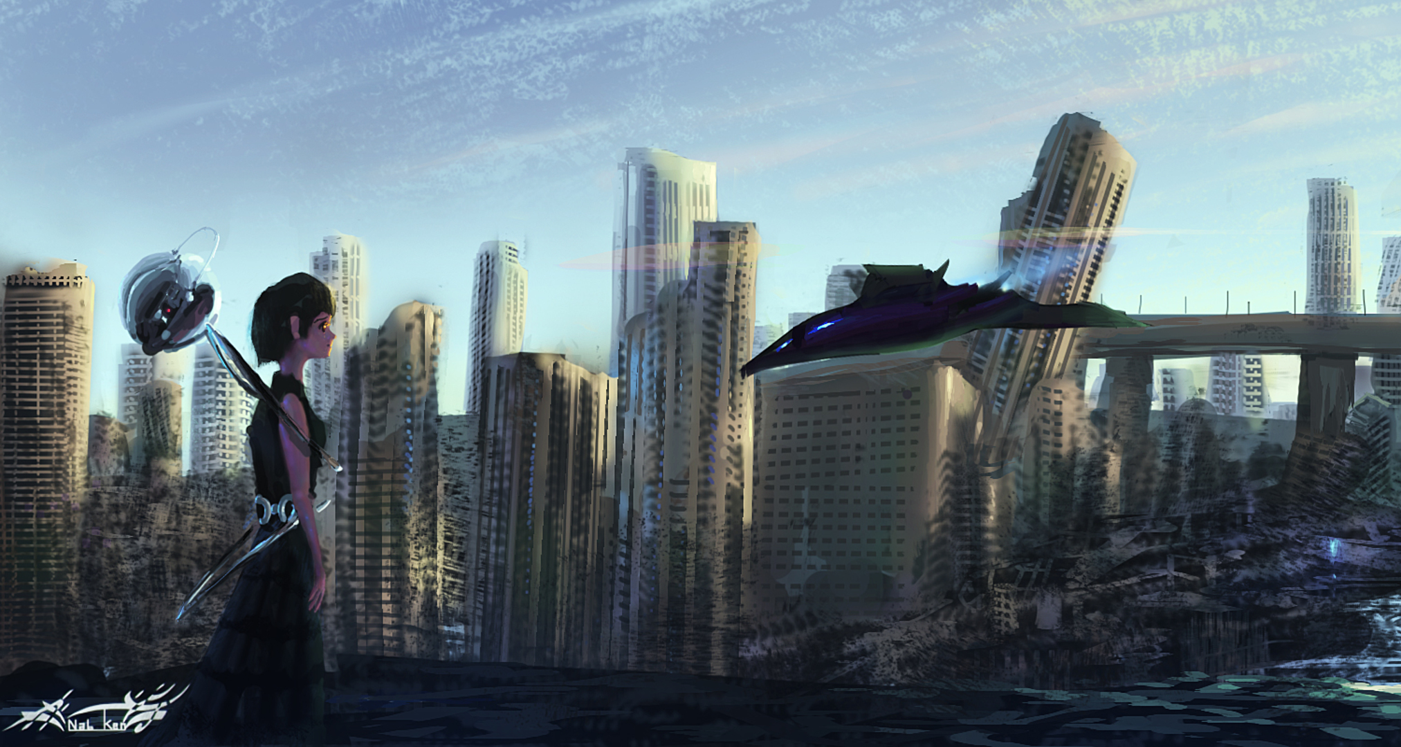 Download Post Apocalyptic Anime Original HD Wallpaper by ナコモ
