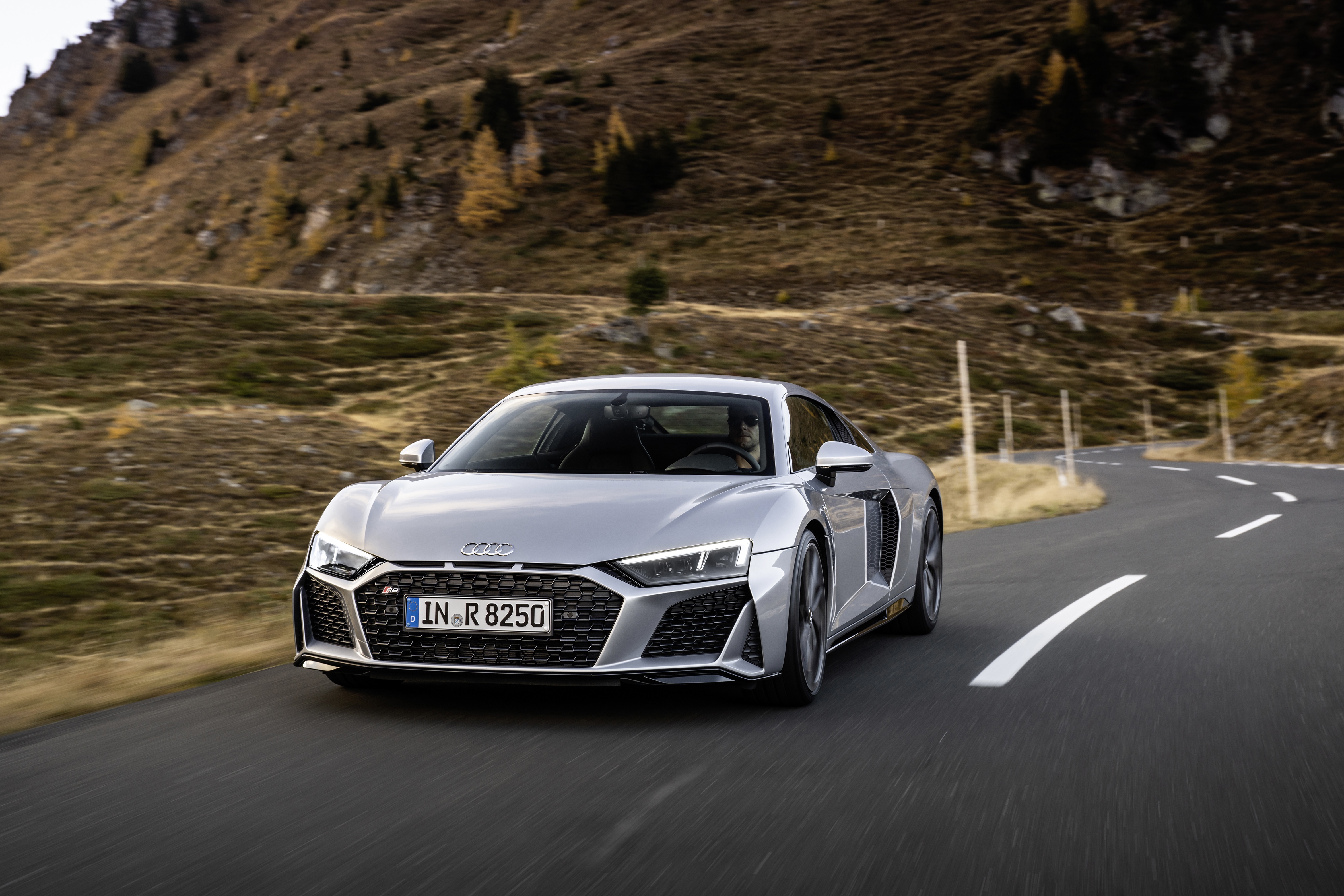Download Silver Car Audi R8 Car Supercar Audi Vehicle Audi R8 V10 4k ...