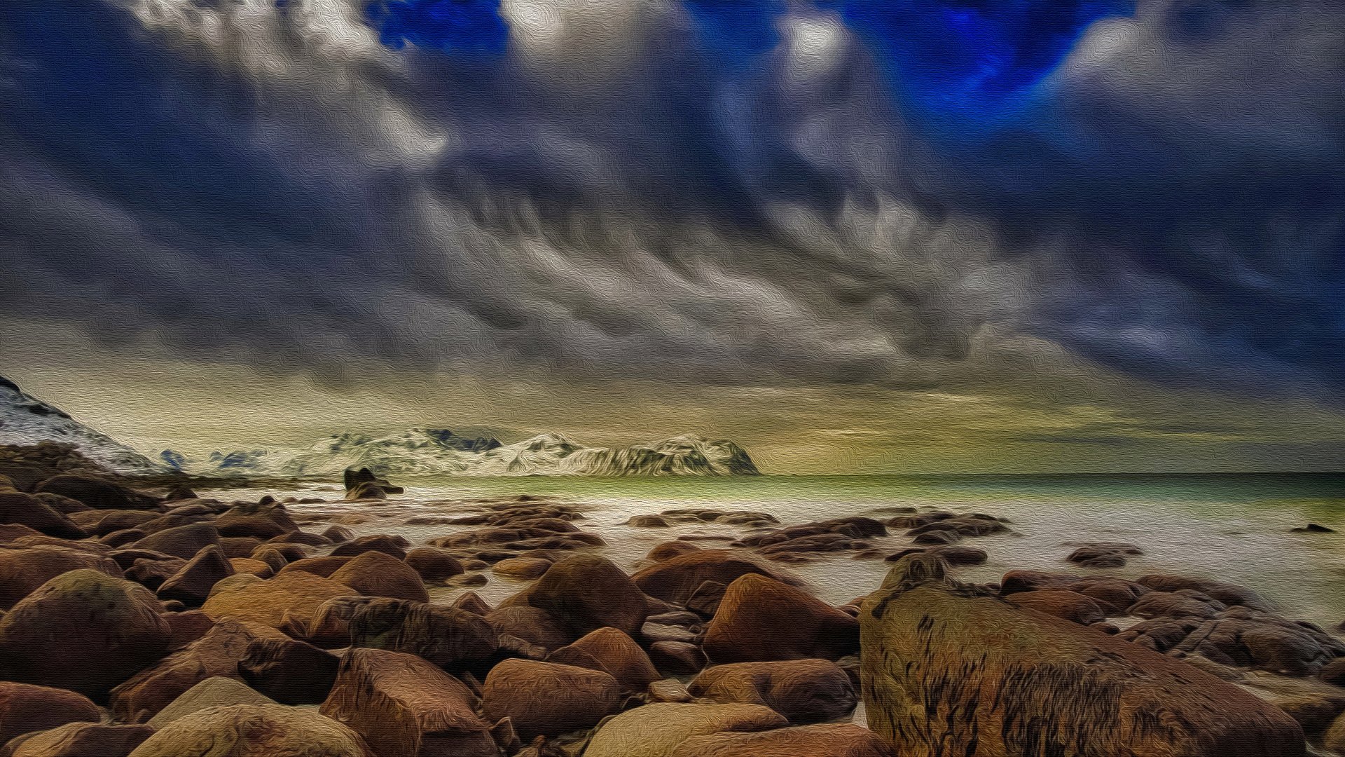 Strange Sky - Oil on Canvas by Manufan63