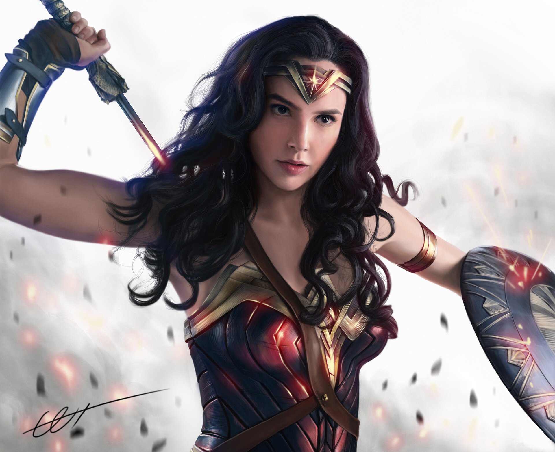 Download Black Hair Woman Warrior Gal Gadot DC Comics Movie Wonder ...