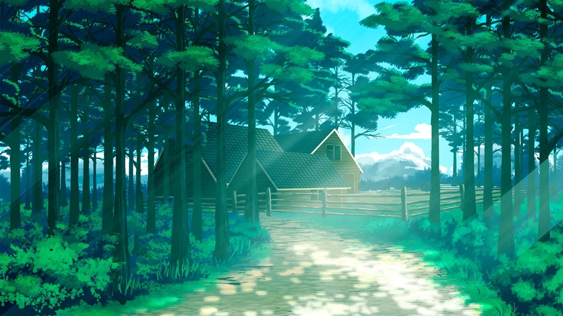 Download Forest Anime House Anime Forest HD Wallpaper by liwei191