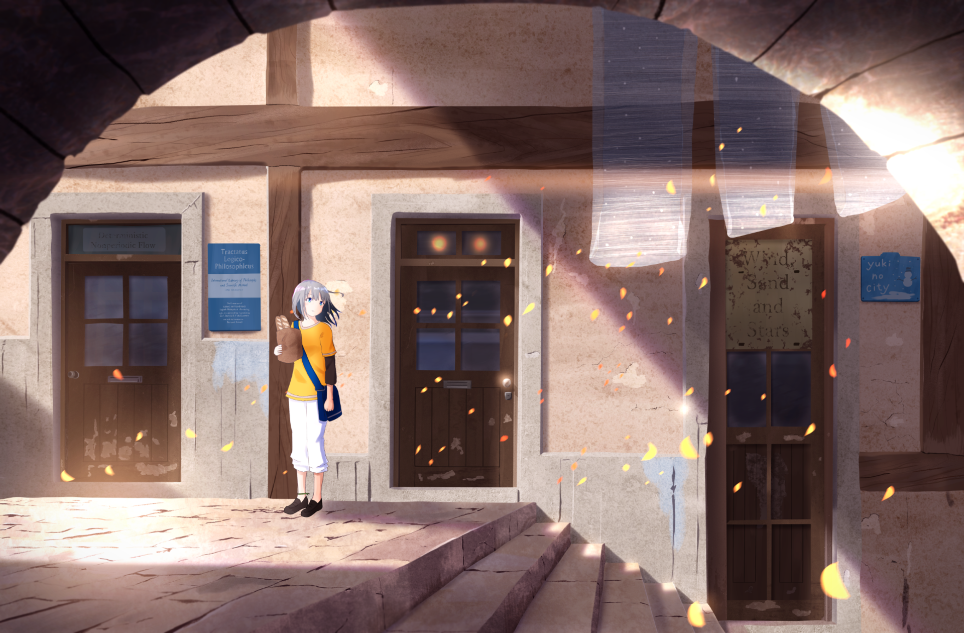 Download Stairs Anime Original HD Wallpaper by 雪町