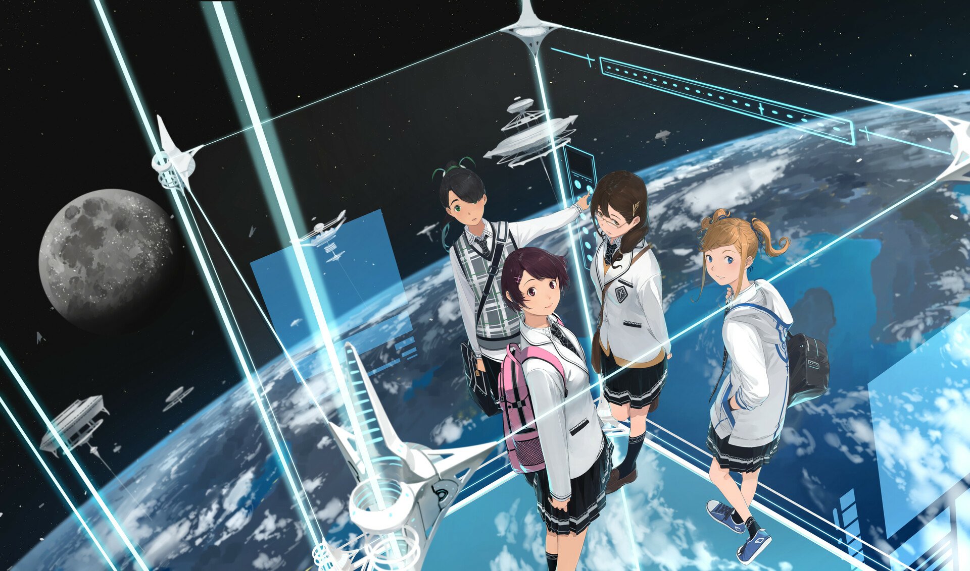 Anime Voyage: Earth, Moon & Space in Stunning HD by Katsu Somehira ...