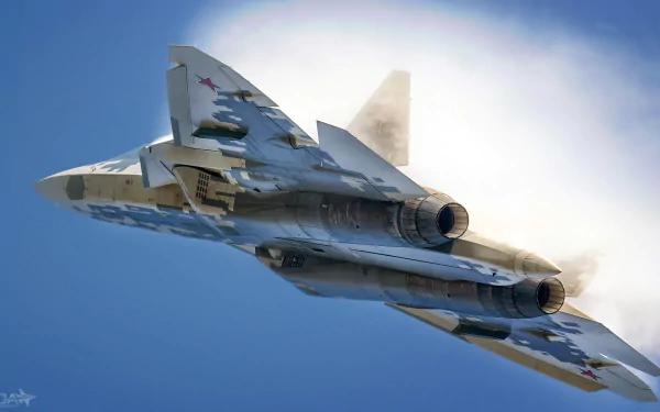Stunning Sukhoi Su-57 HD Wallpaper: Military Jet Power
