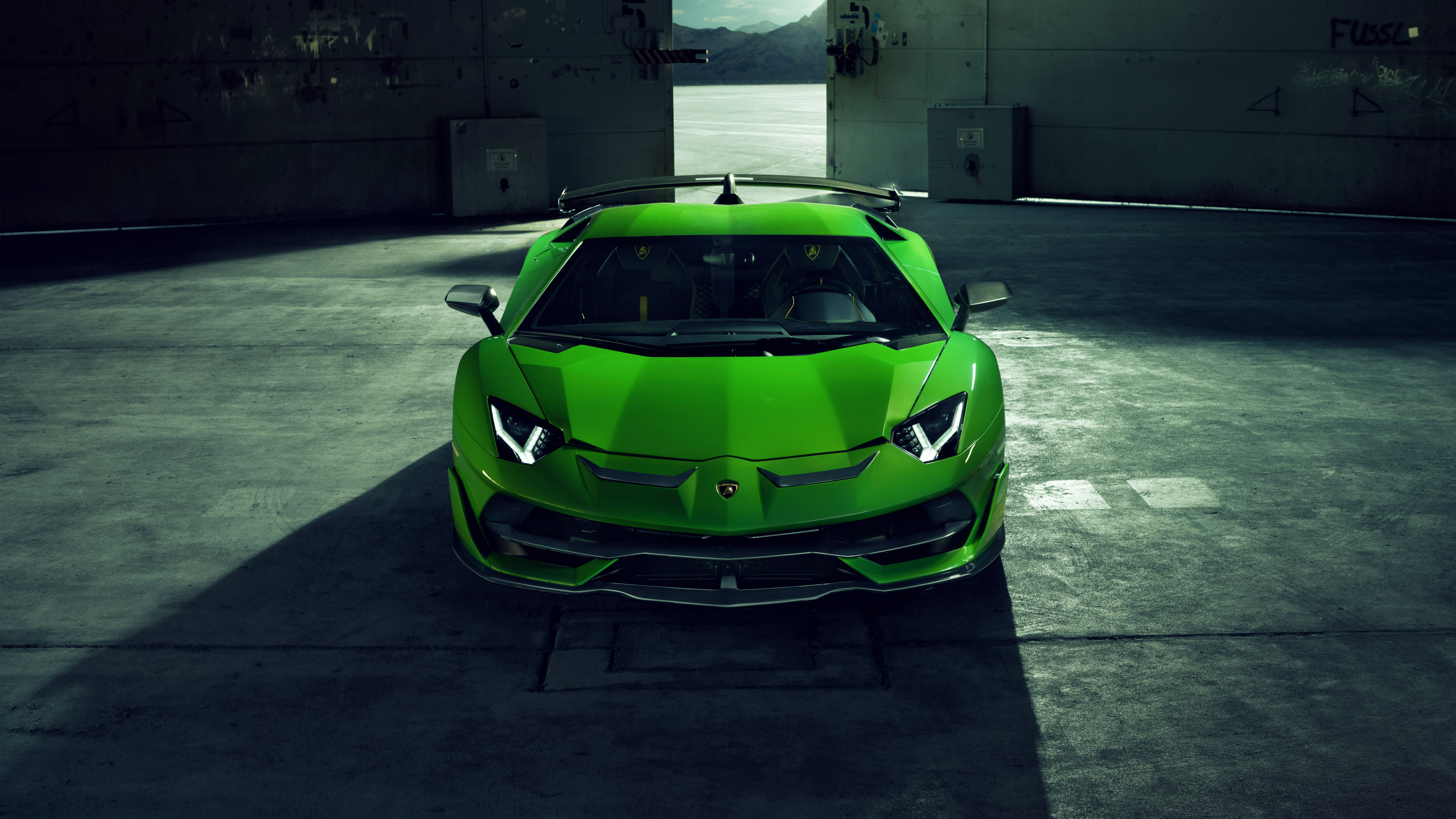 Download Supercar Green Car Car Lamborghini Lamborghini Aventador ...