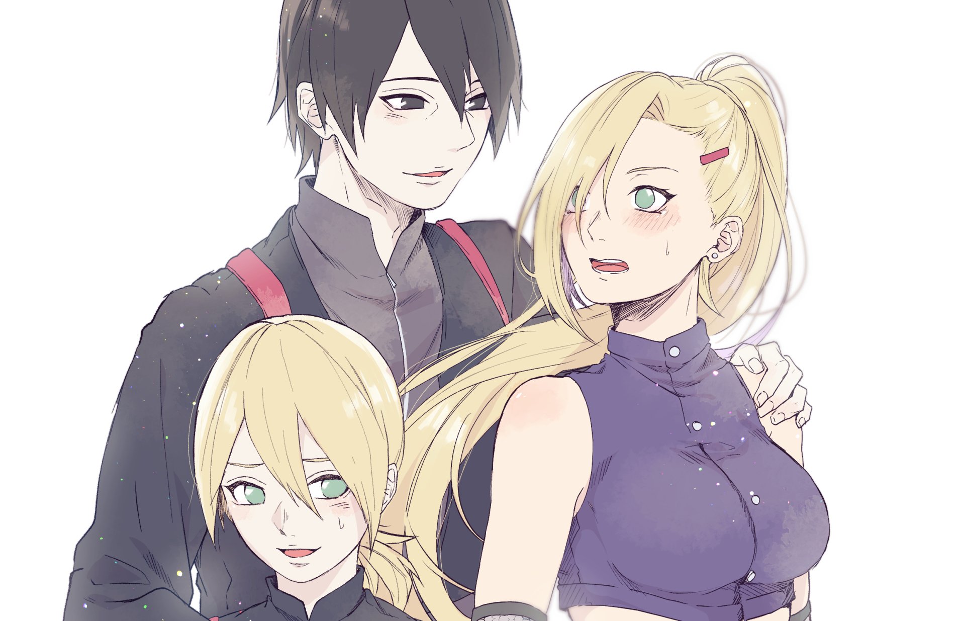 Boruto Legacy: Inojin, Ino & Sai in Stunning HD Anime Wallpaper by すず