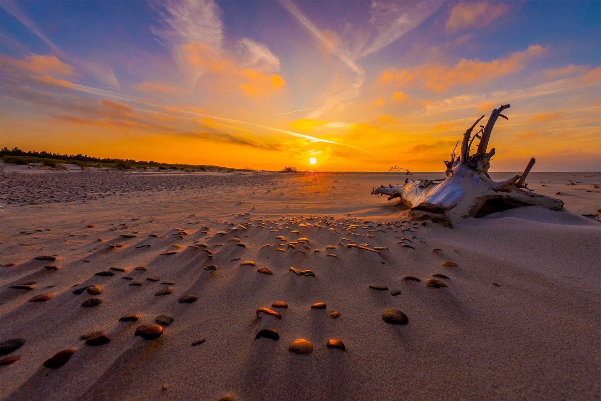 Sunsets Beach Sand Wallpaper