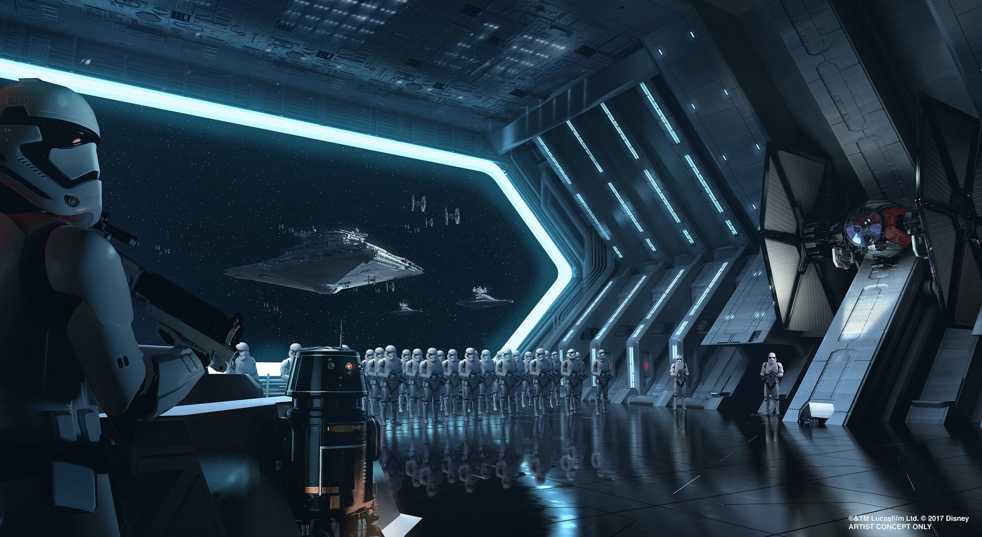 Epic Star Wars HD Wallpaper: Galactic Command Center Scene