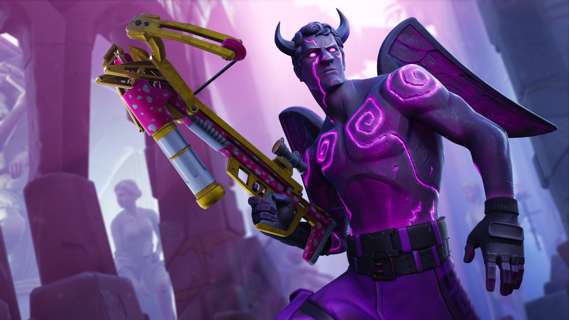 Fortnite 4K Ultra HD Wallpaper: Purple Demon Hunter | 3840x2160 ...