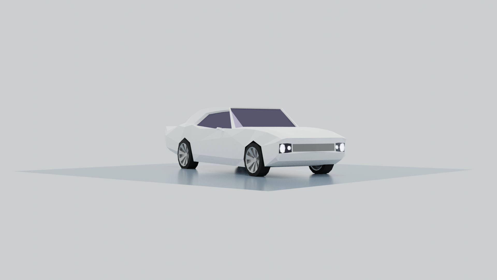Low poly muscle car by Heliotrope
