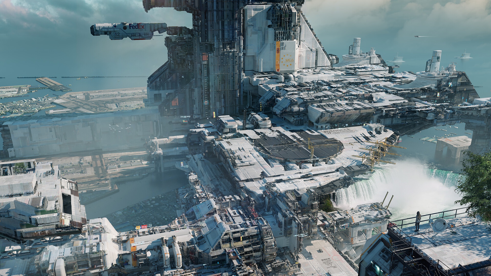 Futuristic Sci-Fi Cityscape – HD Wallpaper of a Cutting-Edge Urban ...