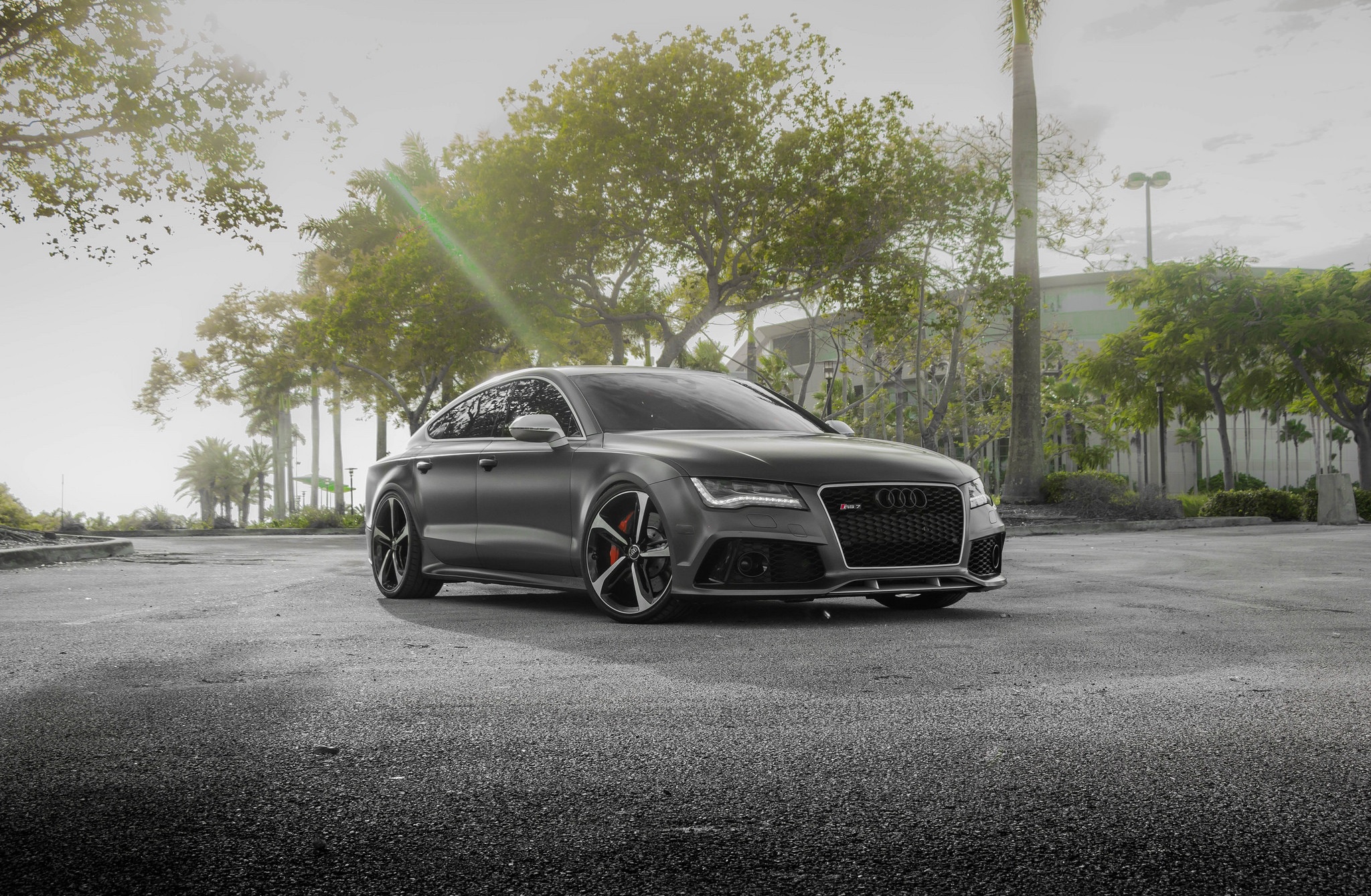 Download Silver Car Car Audi Vehicle Audi RS7 HD Wallpaper