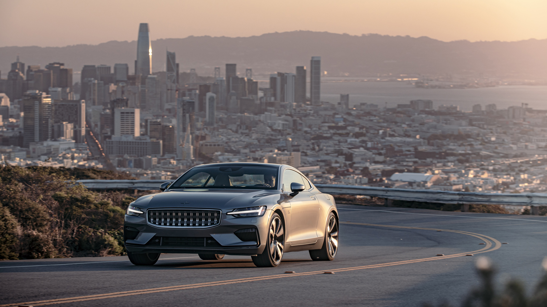 Download Silver Car Electric Car Car Vehicle Polestar 1 HD Wallpaper