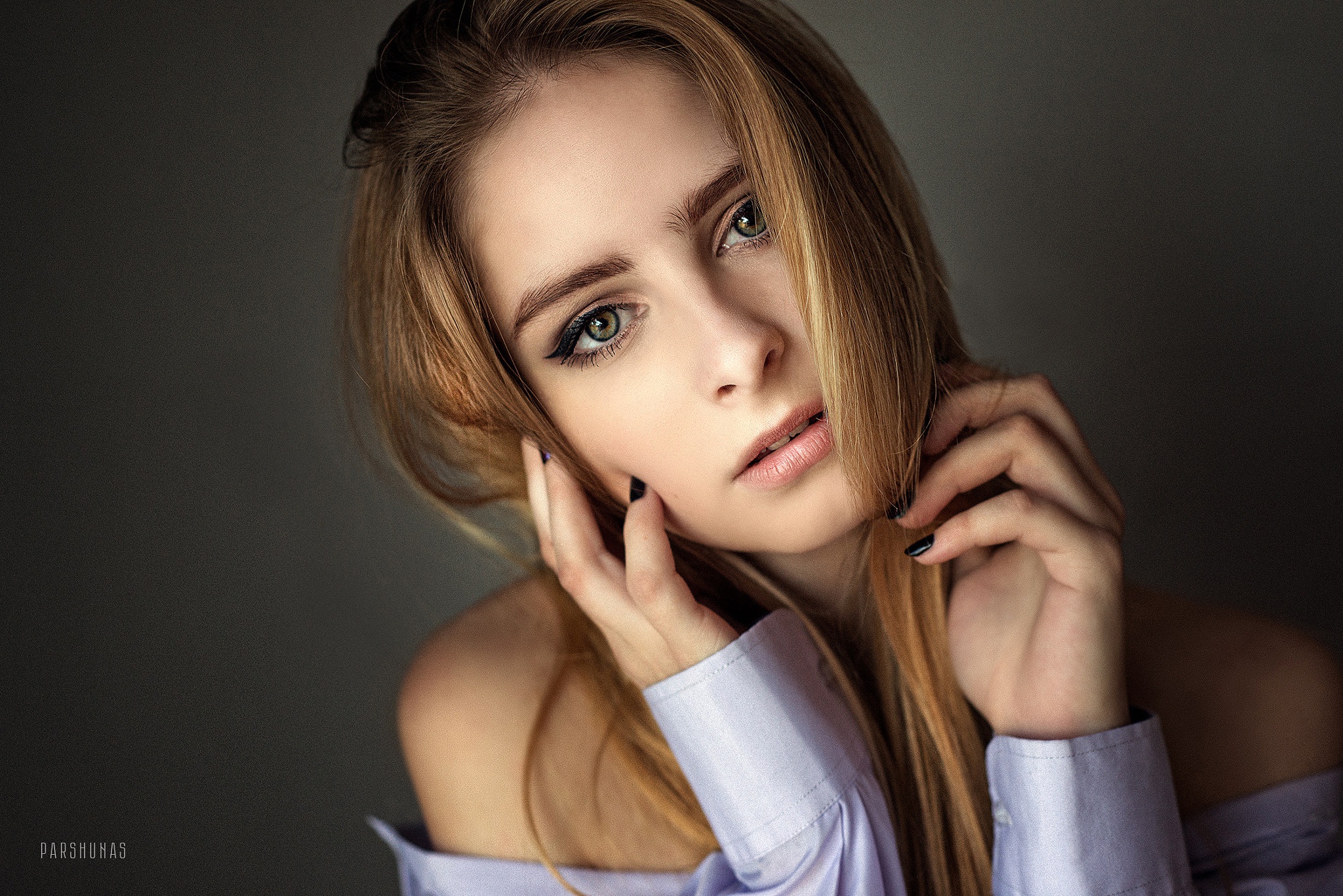 Download Blue Eyes Face Redhead Woman Model HD Wallpaper by Anton Parshunas