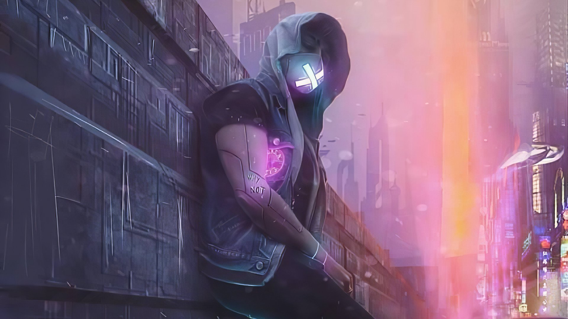 Cyberpunk Hooded Cyborg - 4K Ultra HD Sci-Fi Future Vibes