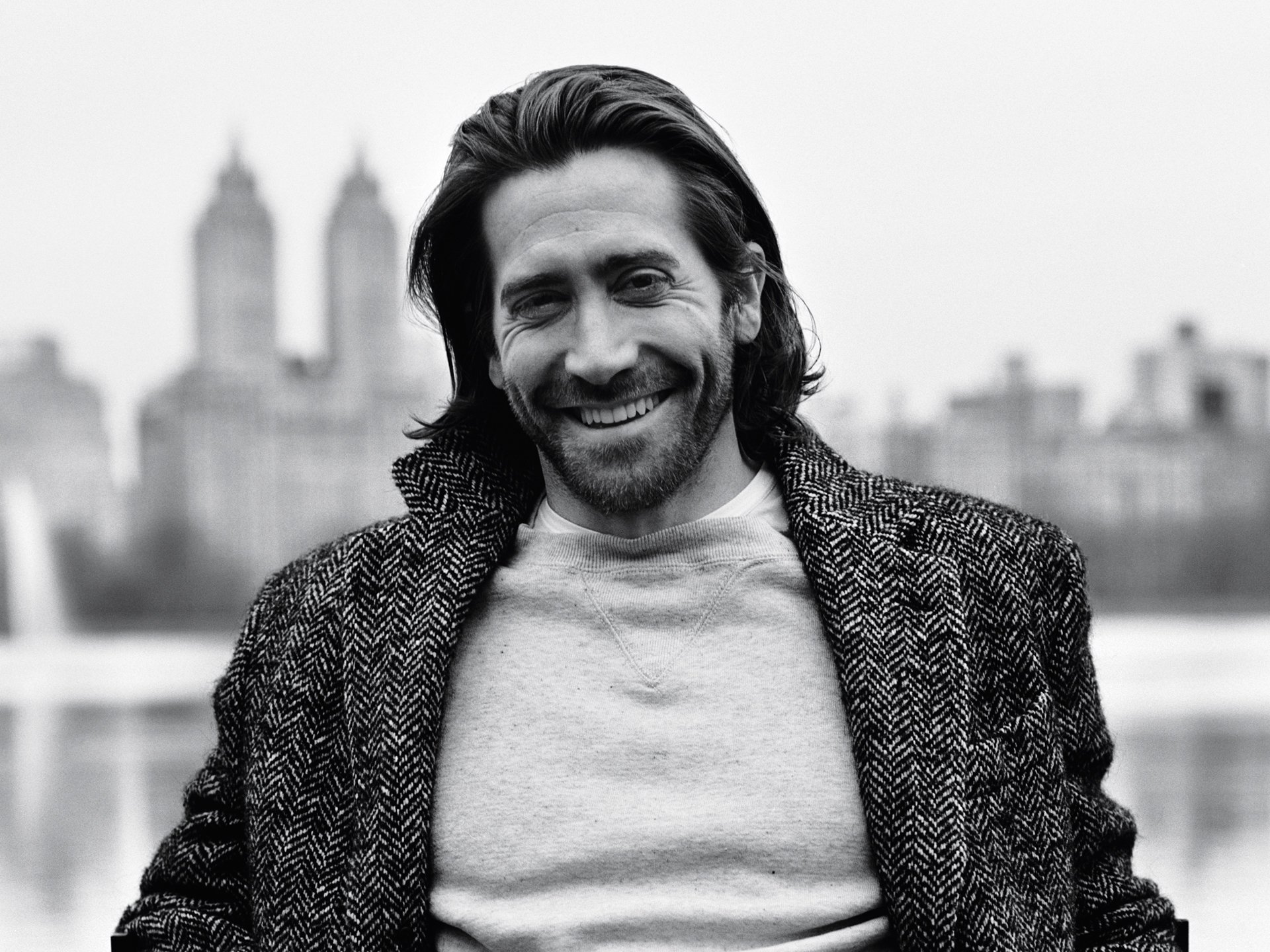Download Smile American Black & White Actor Celebrity Jake Gyllenhaal ...