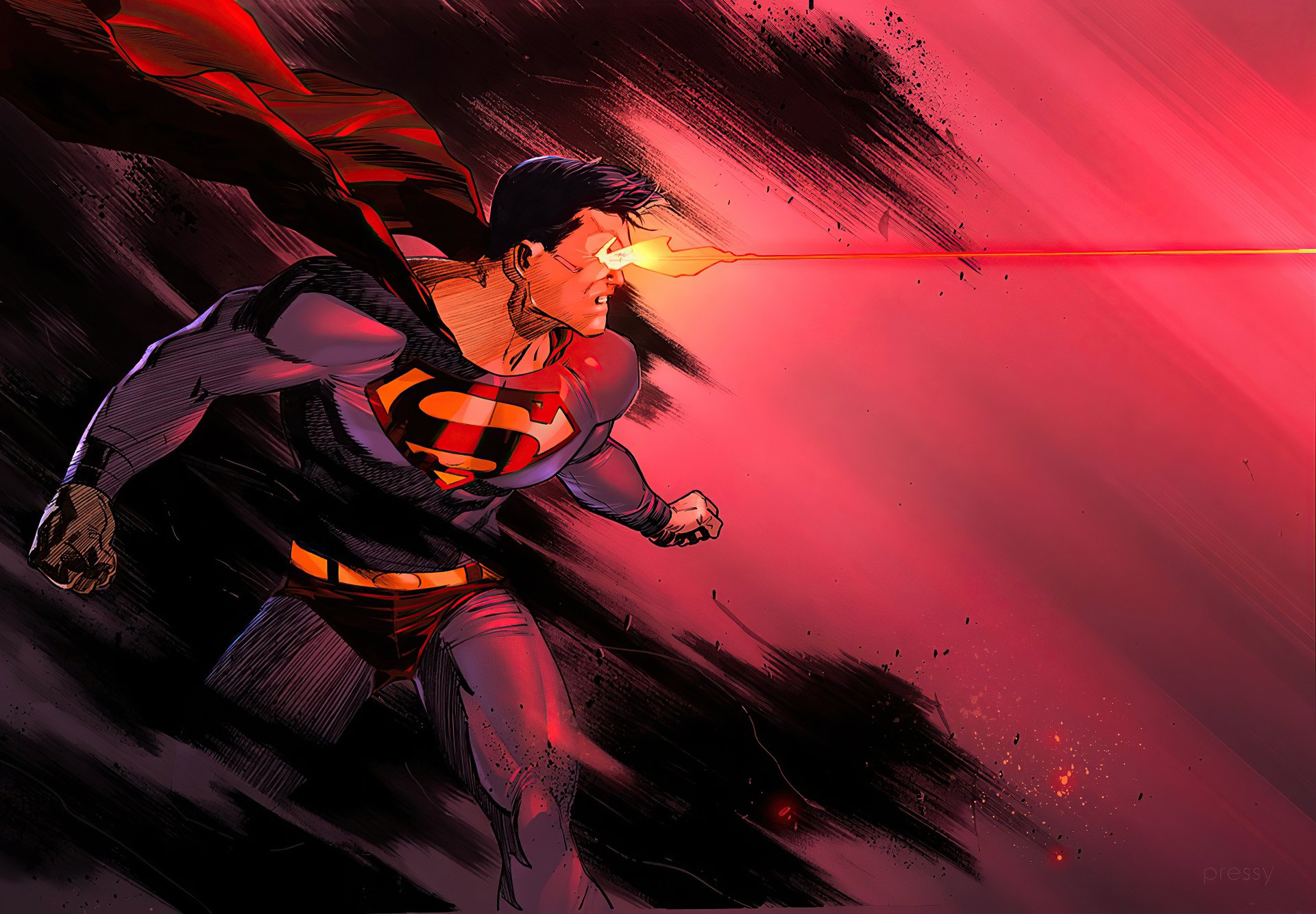 Superman 4K: DC Comics Ultra HD — Heat Vision Wallpaper by javierfdezart