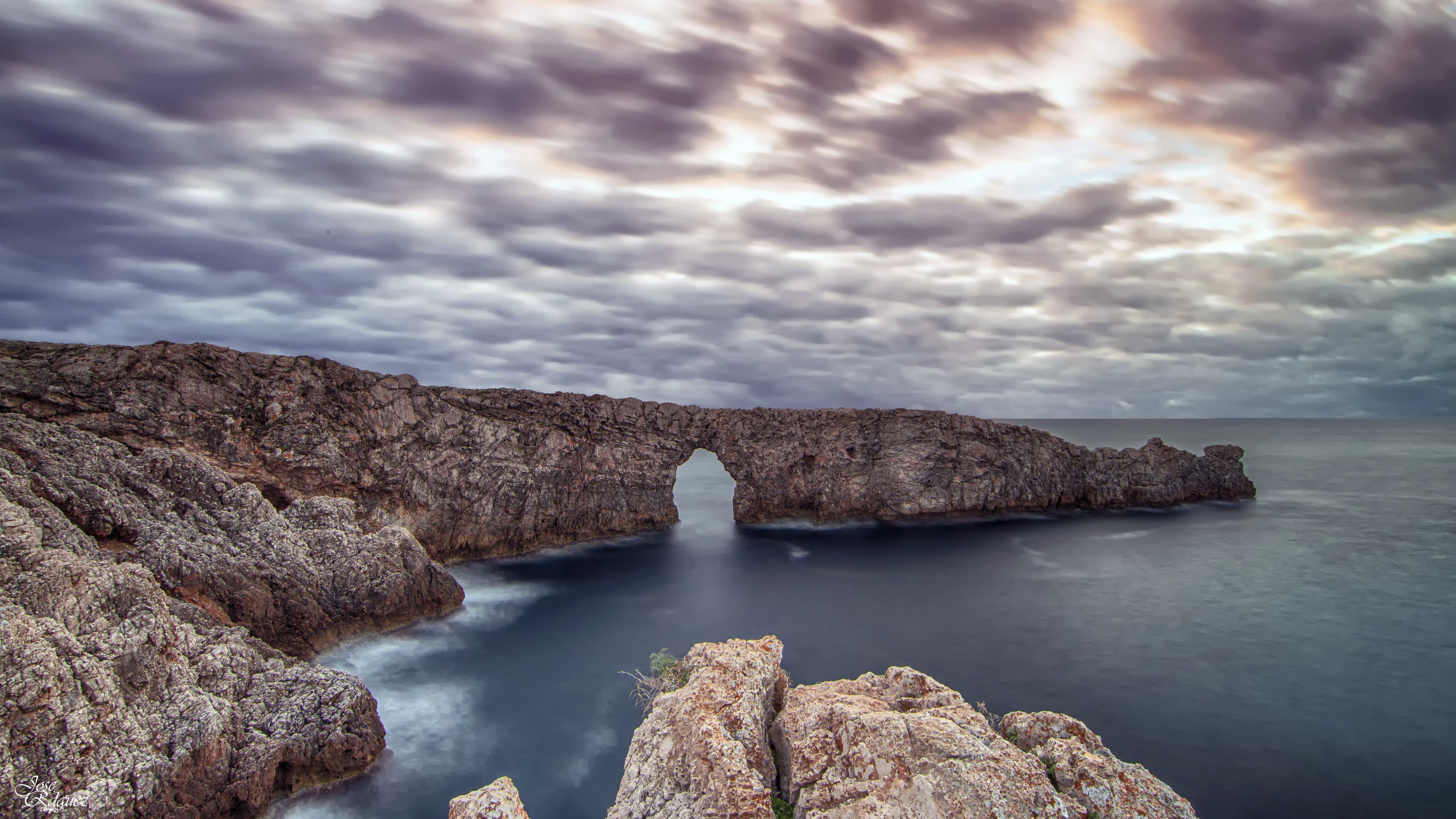 Download Spain Pont D'en Gil Nature Arch 4k Ultra HD Wallpaper