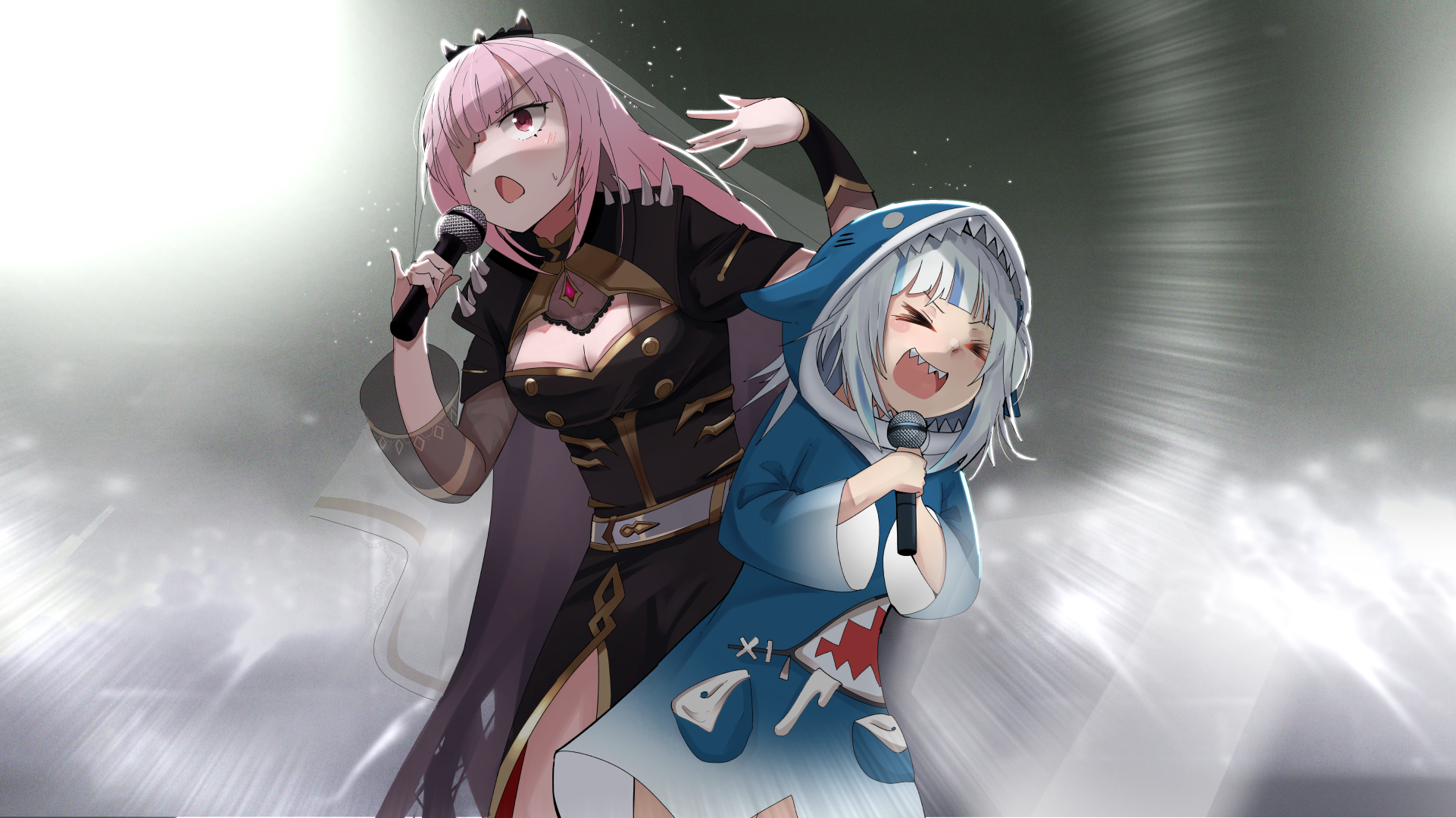 Hololive Stars: Gawr Gura & Mori Calliope HD Anime Vtuber Duo by KitanFXJK